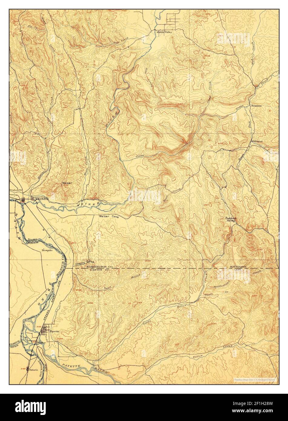 Map of weiser idaho hi-res stock photography and images - Alamy
