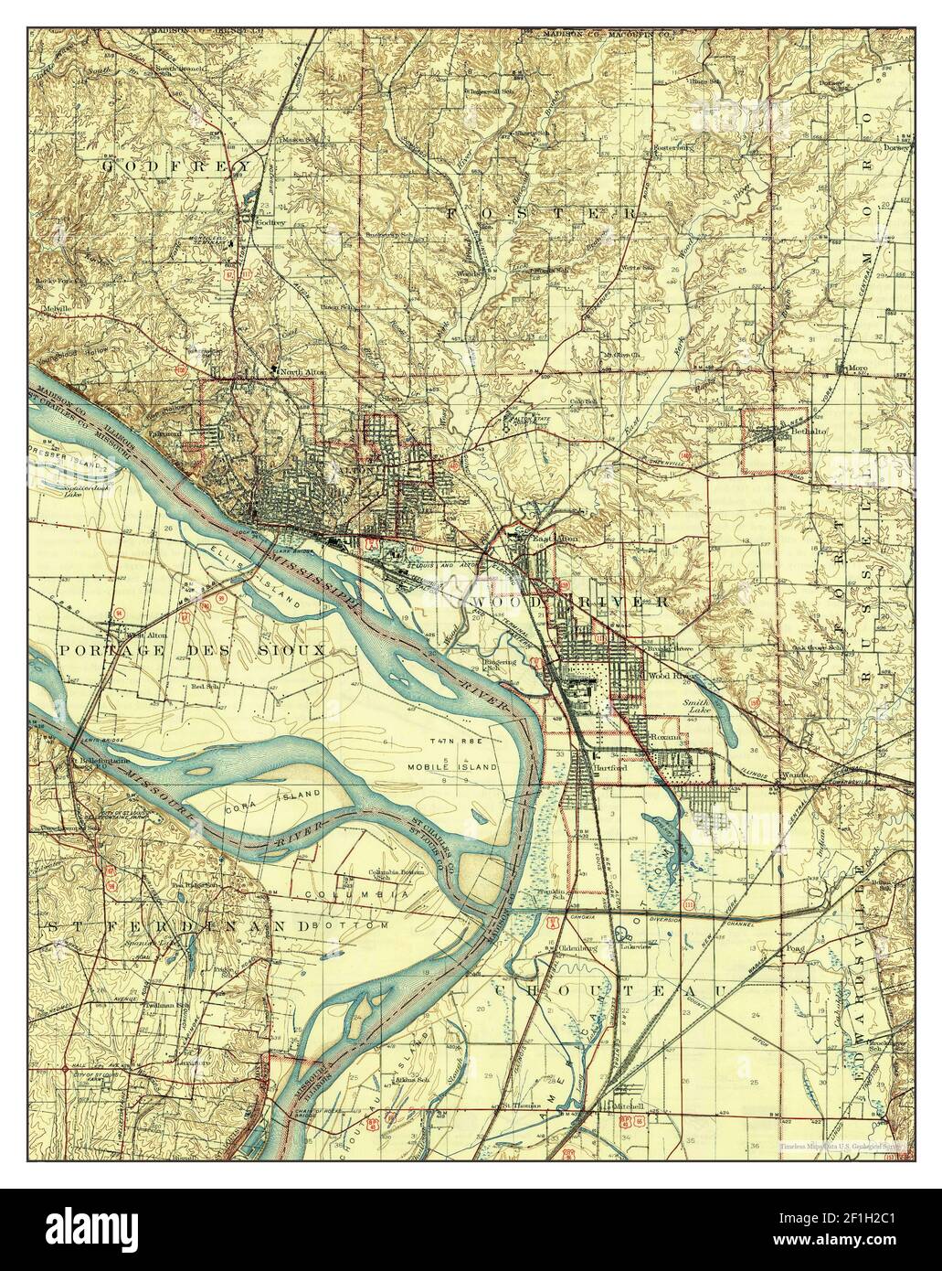 Alton illinois map hi-res stock photography and images - Alamy