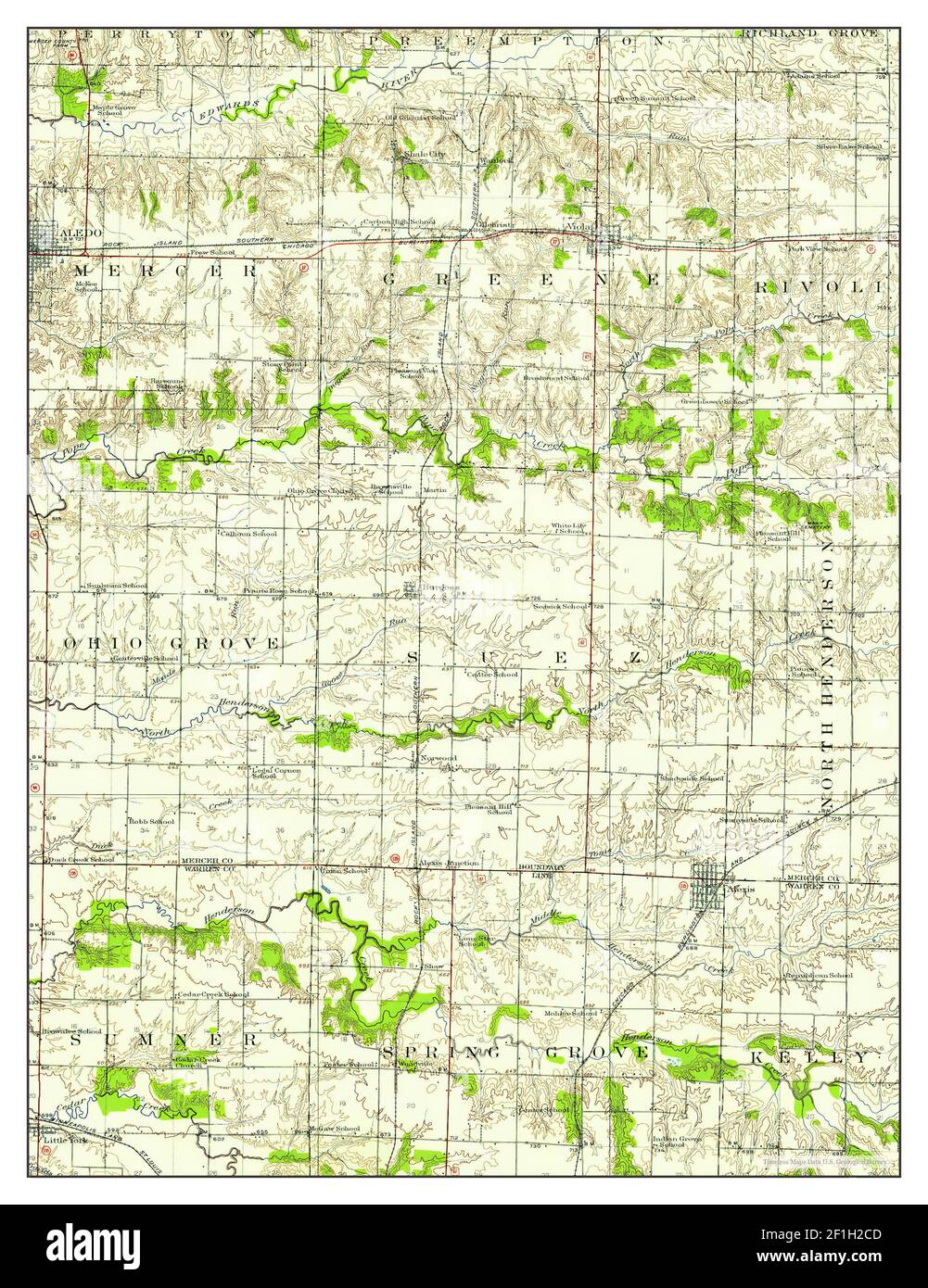 Old map of illinois Cut Out Stock Images & Pictures - Alamy