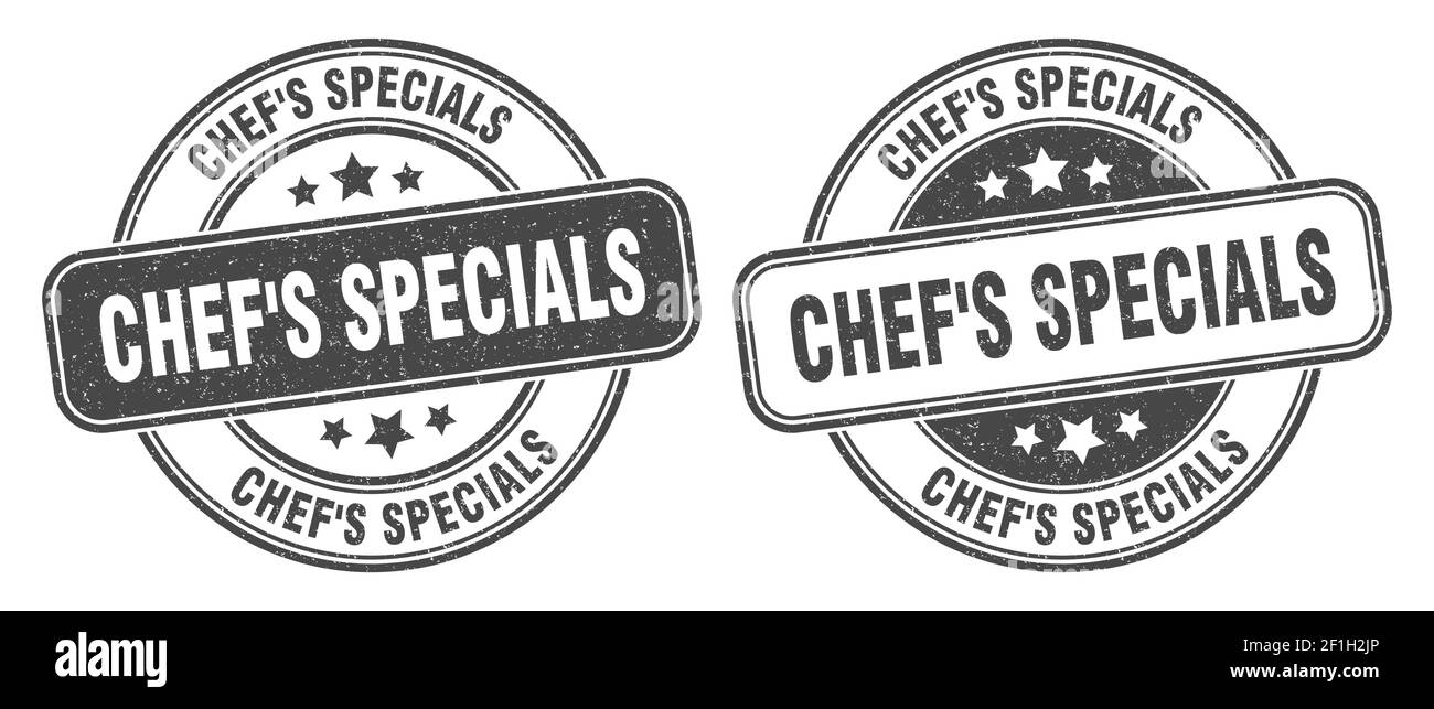 chef's specials stamp. chef's specials sign. round grunge label Stock ...