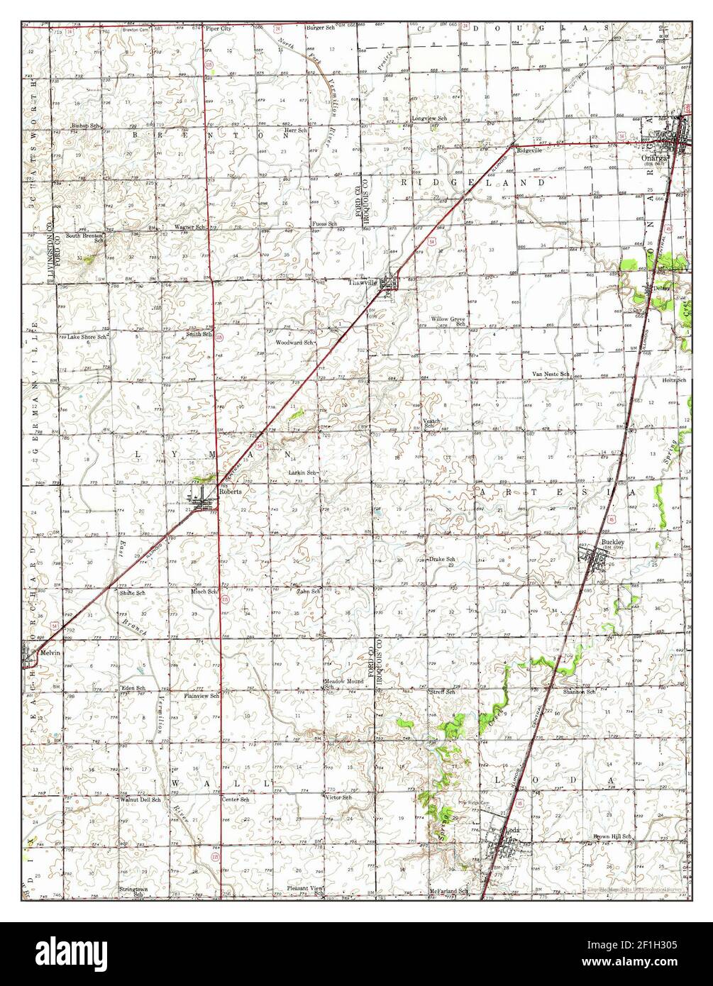 Map of buckley hi-res stock photography and images - Alamy