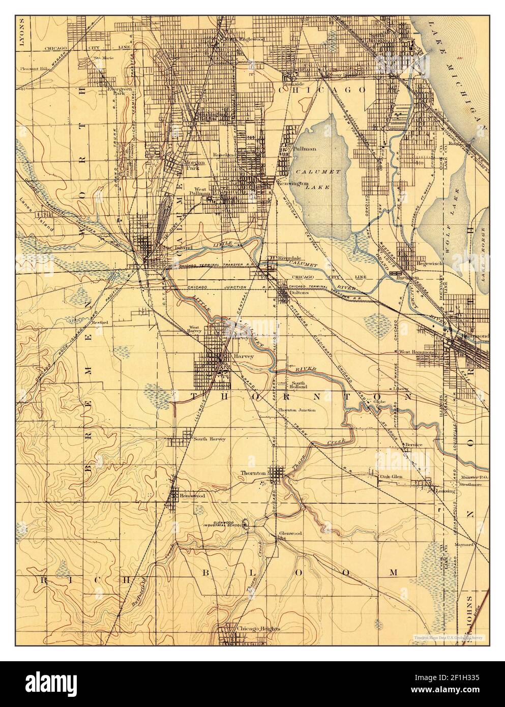 Calumet map hi-res stock photography and images - Alamy
