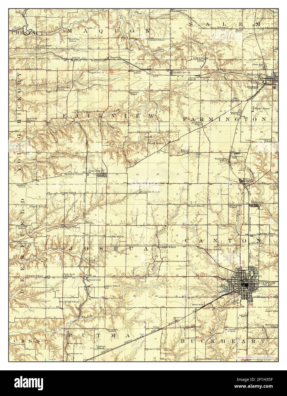 Canton, Illinois, map 1912, 1:62500, United States of America by ...