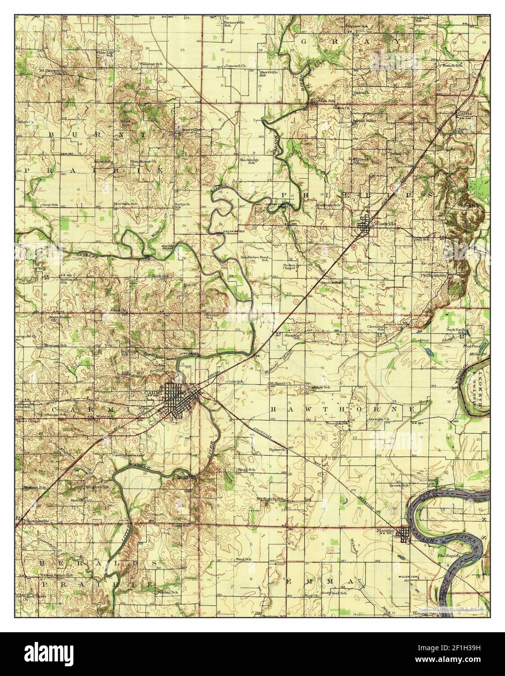 Carmi map hi-res stock photography and images - Alamy