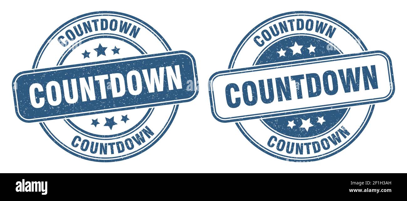 countdown stamp. countdown sign. round grunge label Stock Vector Image ...