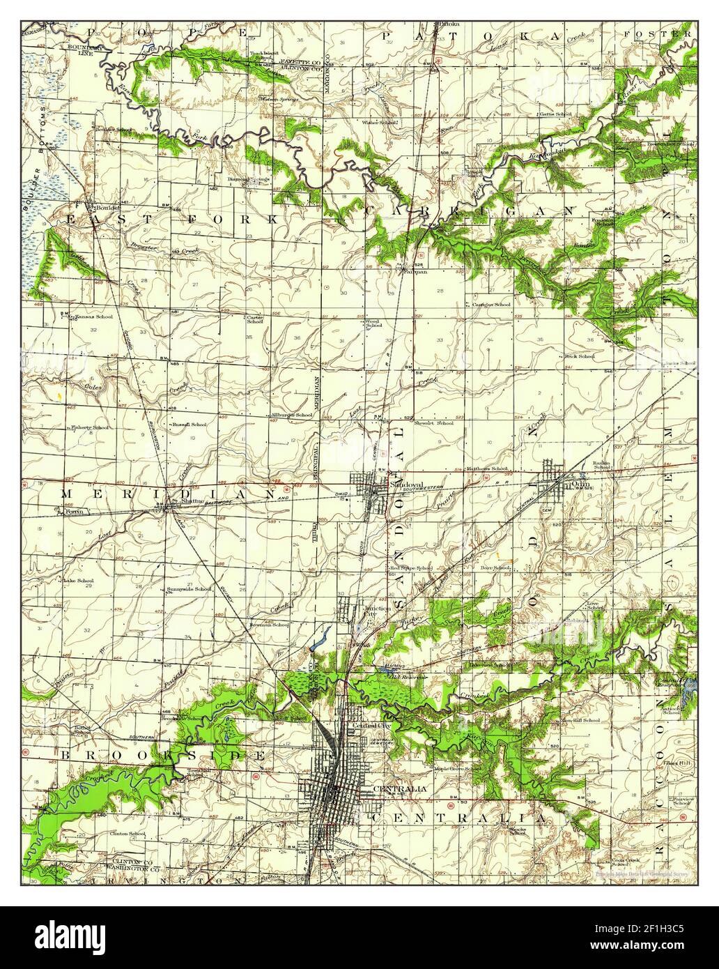 Centralia map hi-res stock photography and images - Alamy