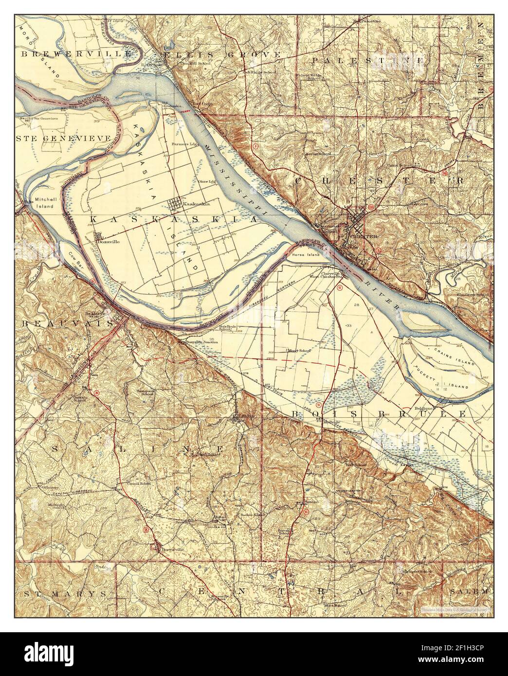 Chester, Illinois, map 1915, 1:62500, United States of America by ...