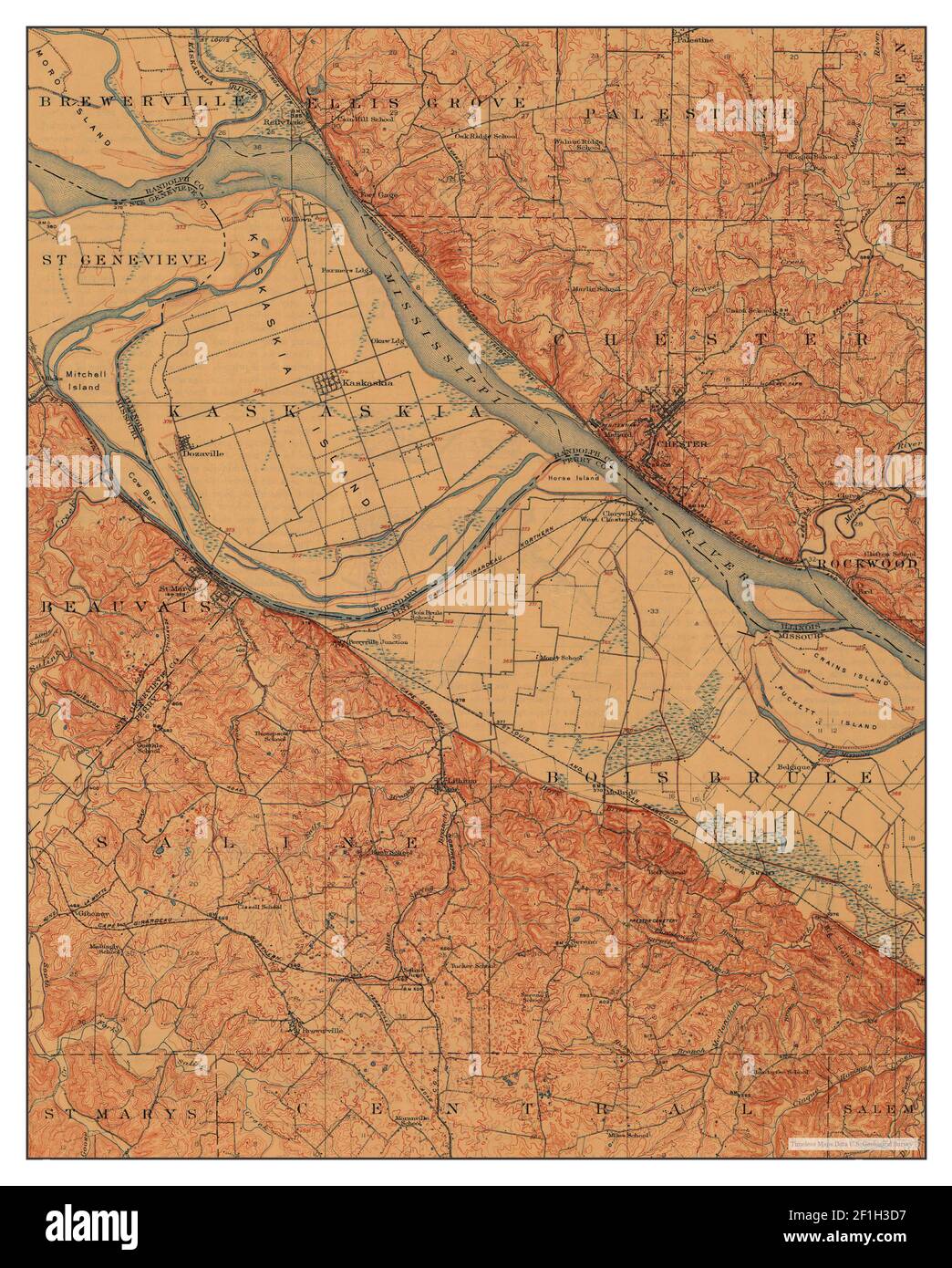 Chester, Illinois, map 1915, 1:62500, United States of America by ...