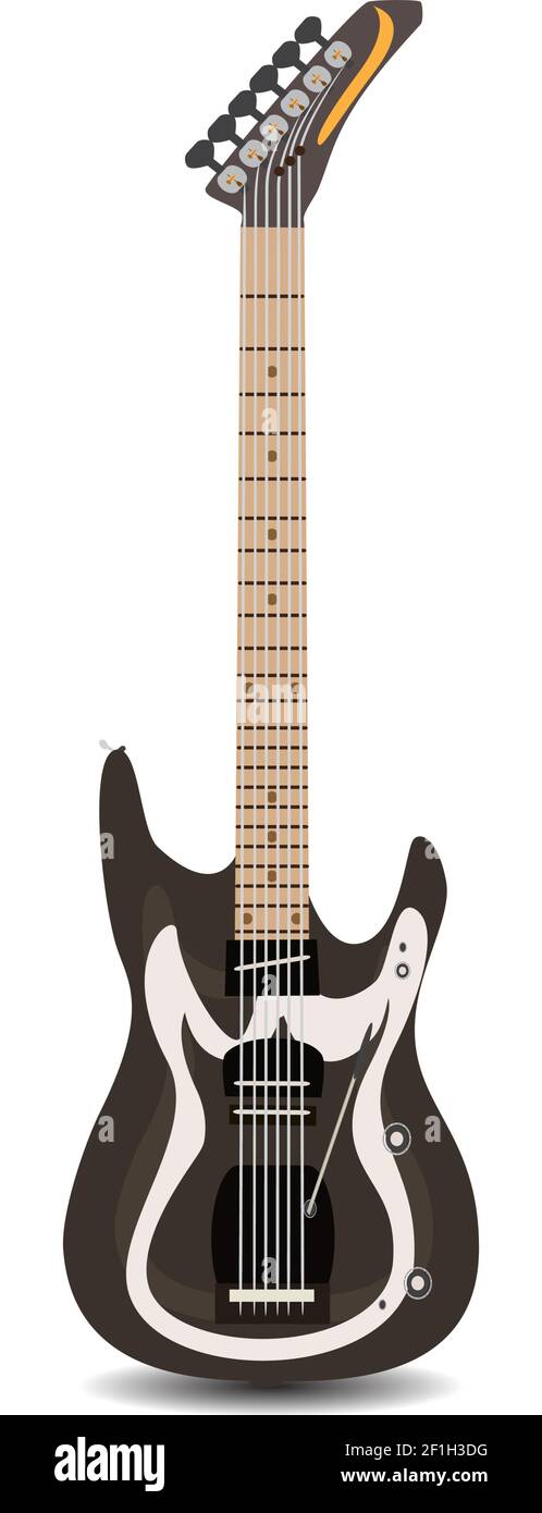 Electric solo guitar, vector flat illustration Stock Vector Image & Art ...