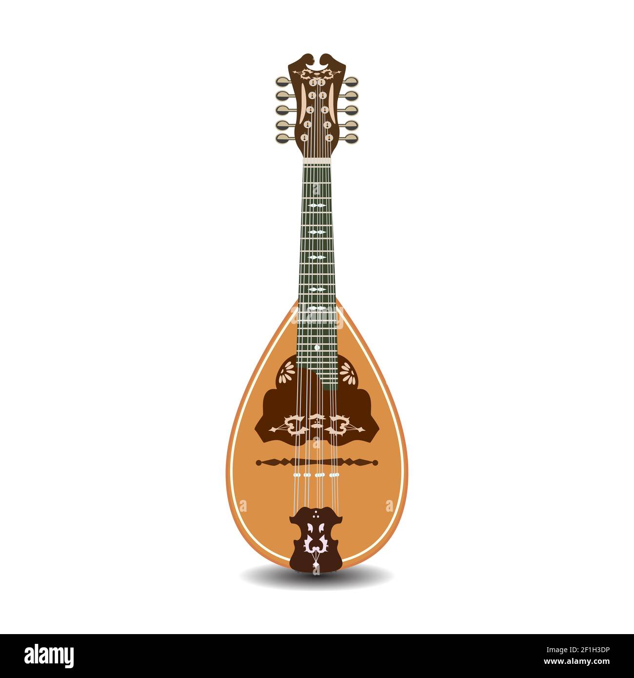 Vector flat illustration of mandolin Stock Vector Image & Art - Alamy
