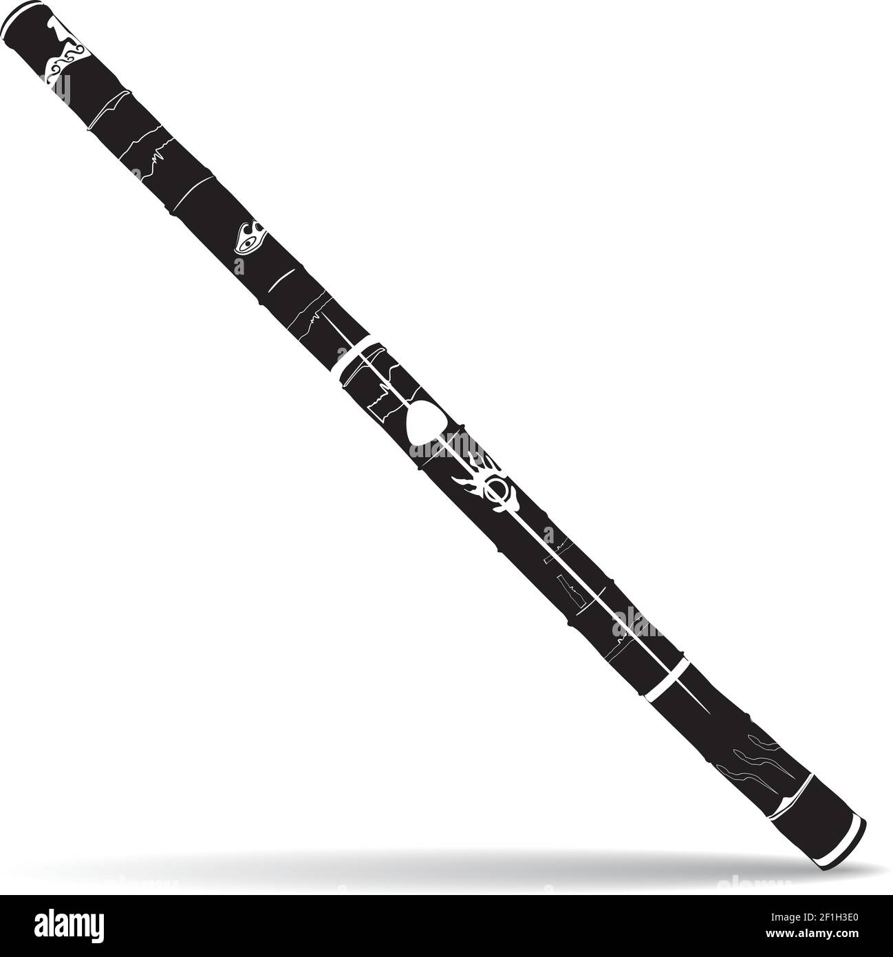 Vector black and white australian didgeridoo Stock Vector Image & Art ...
