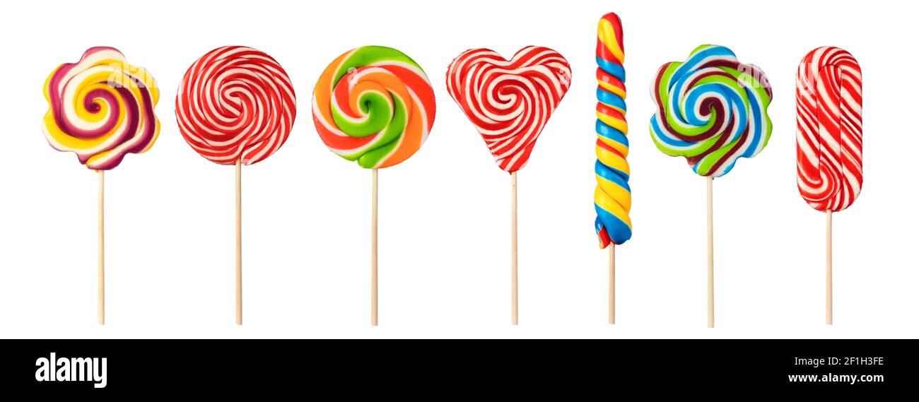 Colourful lollipops Cut Out Stock Images & Pictures - Alamy