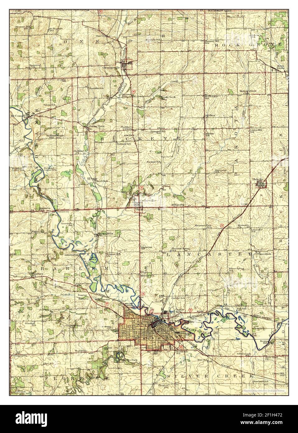 Freeport illinois map hi-res stock photography and images - Alamy