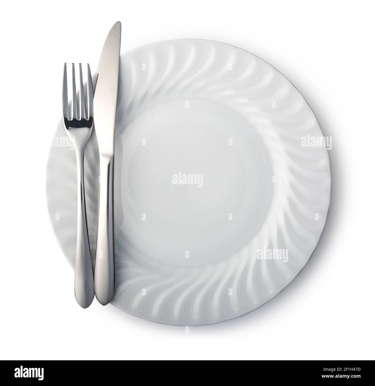 Plate and cutlery Stock Photo - Alamy