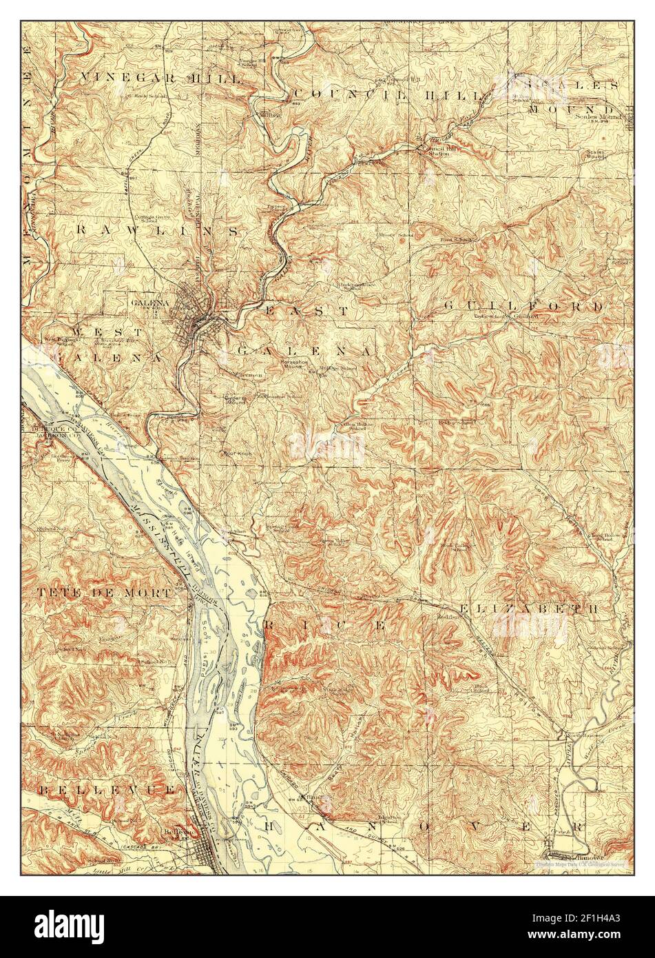 Galena, Illinois, map 1913, 1:62500, United States of America by ...