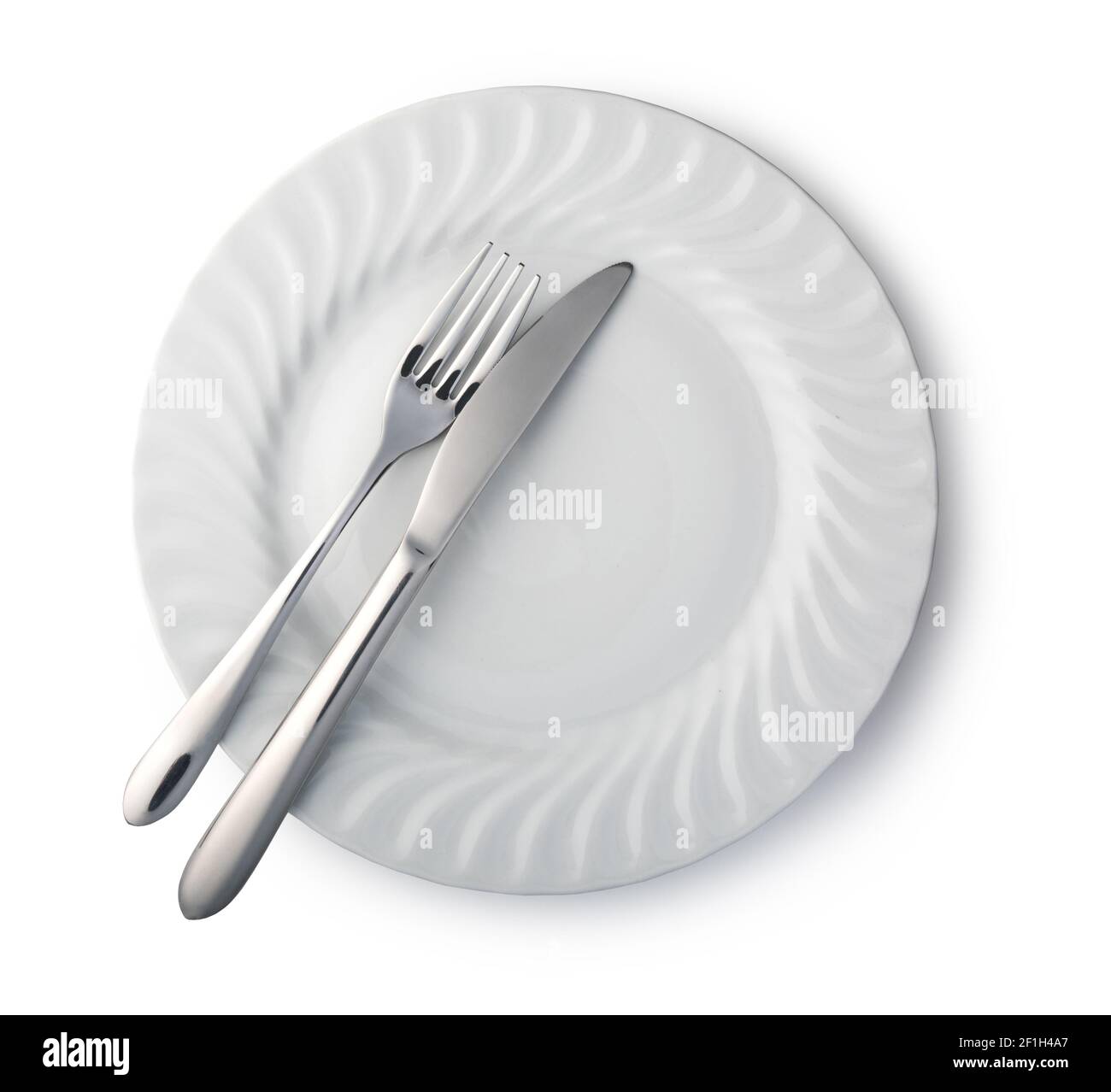 Plate and cutlery Stock Photo - Alamy
