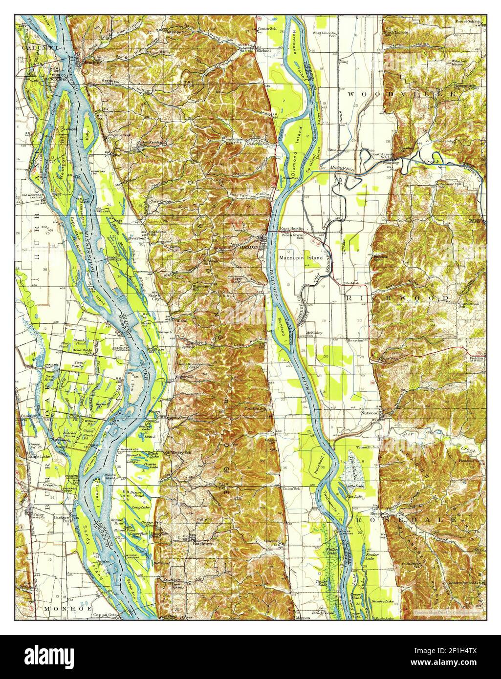 Map of hardin hi-res stock photography and images - Alamy