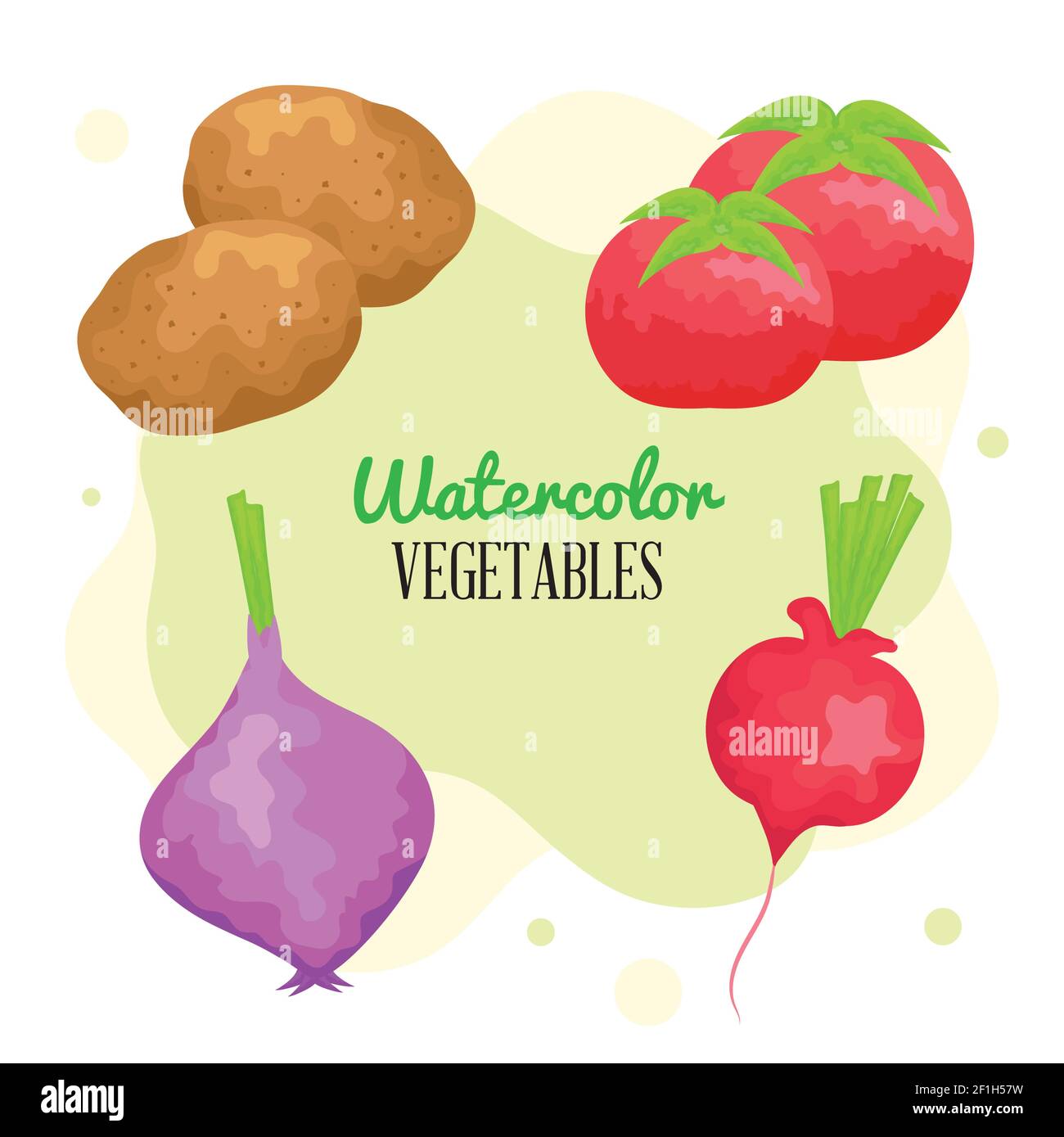 watercolor lettering vegetables Stock Vector Image & Art - Alamy