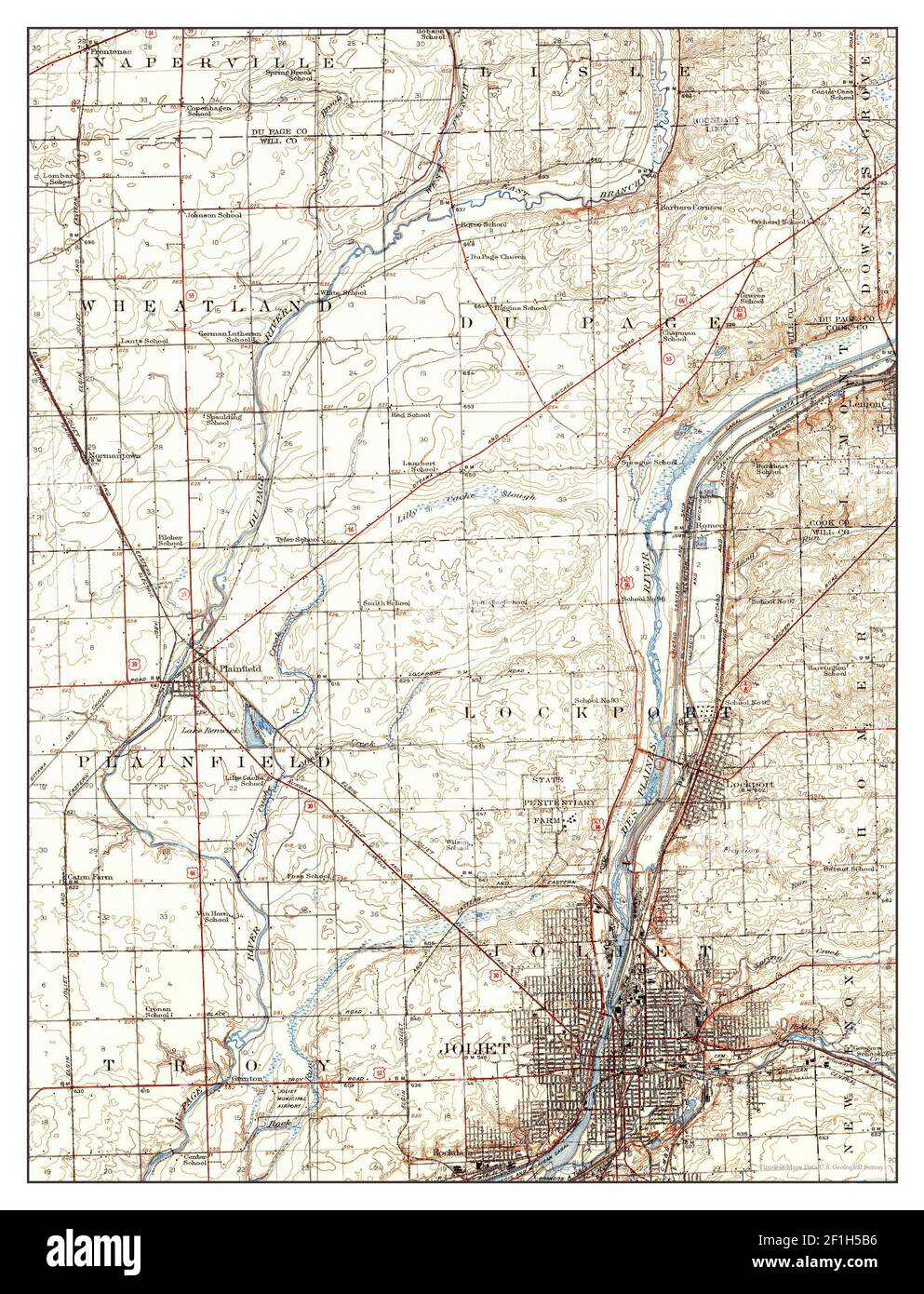 Joliet map hi-res stock photography and images - Alamy