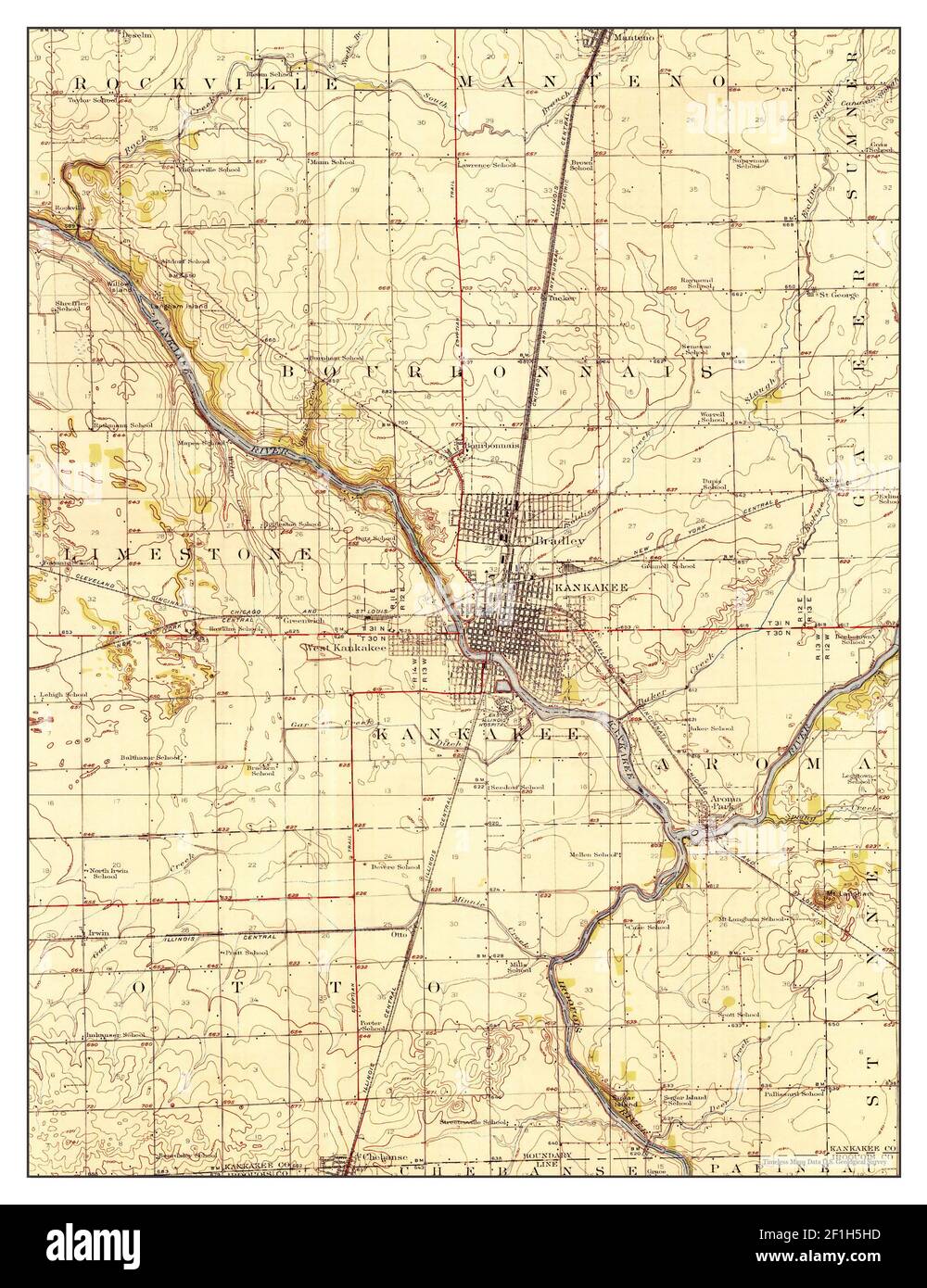 Kankakee map hi-res stock photography and images - Alamy