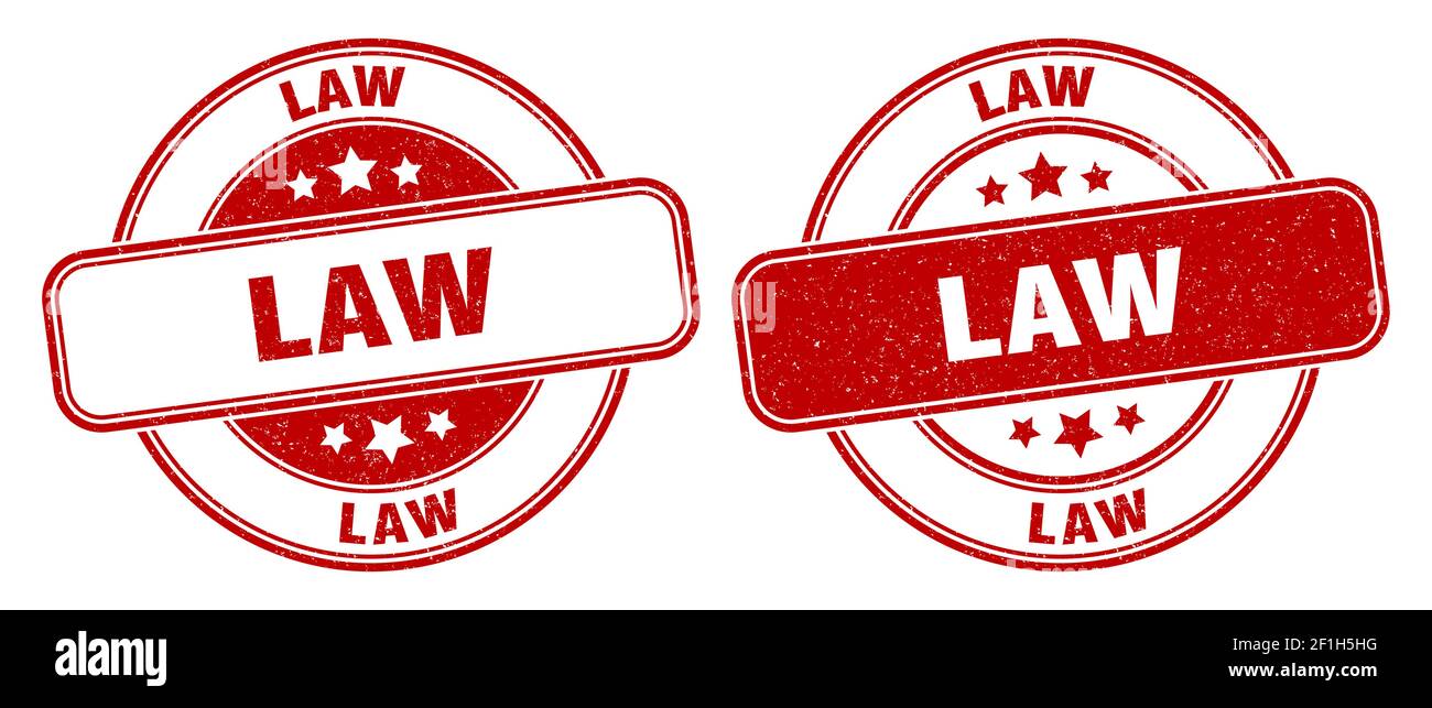 law stamp. law sign. round grunge label Stock Vector Image & Art - Alamy