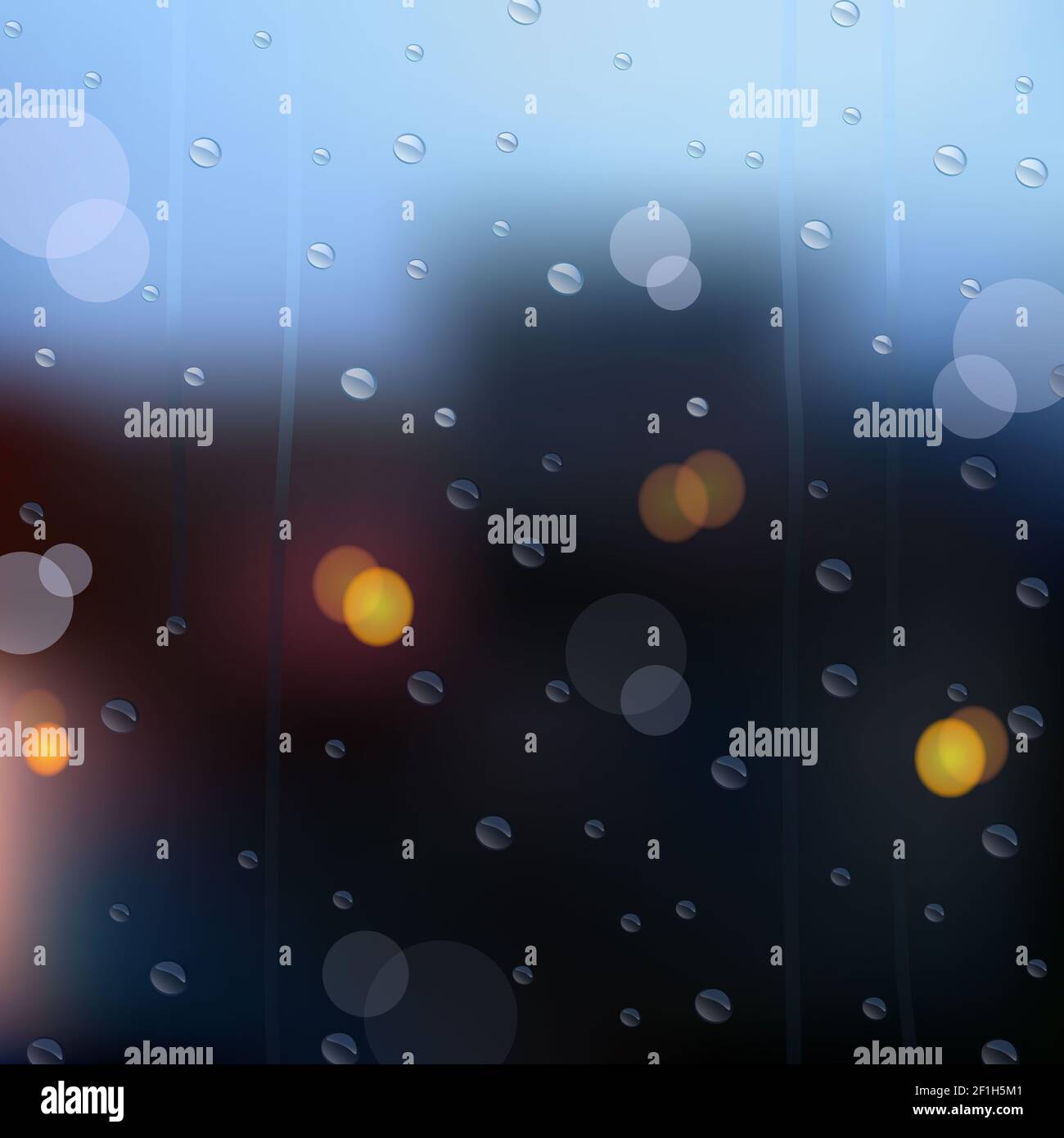 Drops of rain on window with abstract lights Stock Photo - Alamy