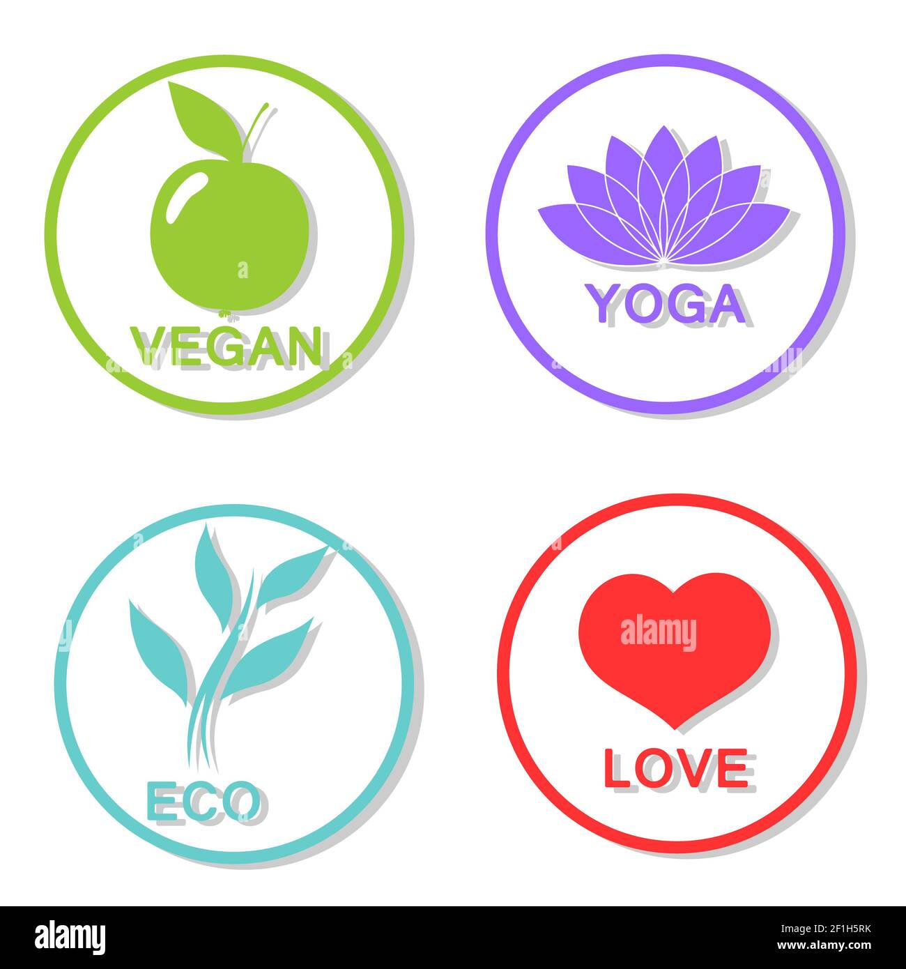 Vector heart icons symbol Cut Out Stock Images & Pictures - Alamy