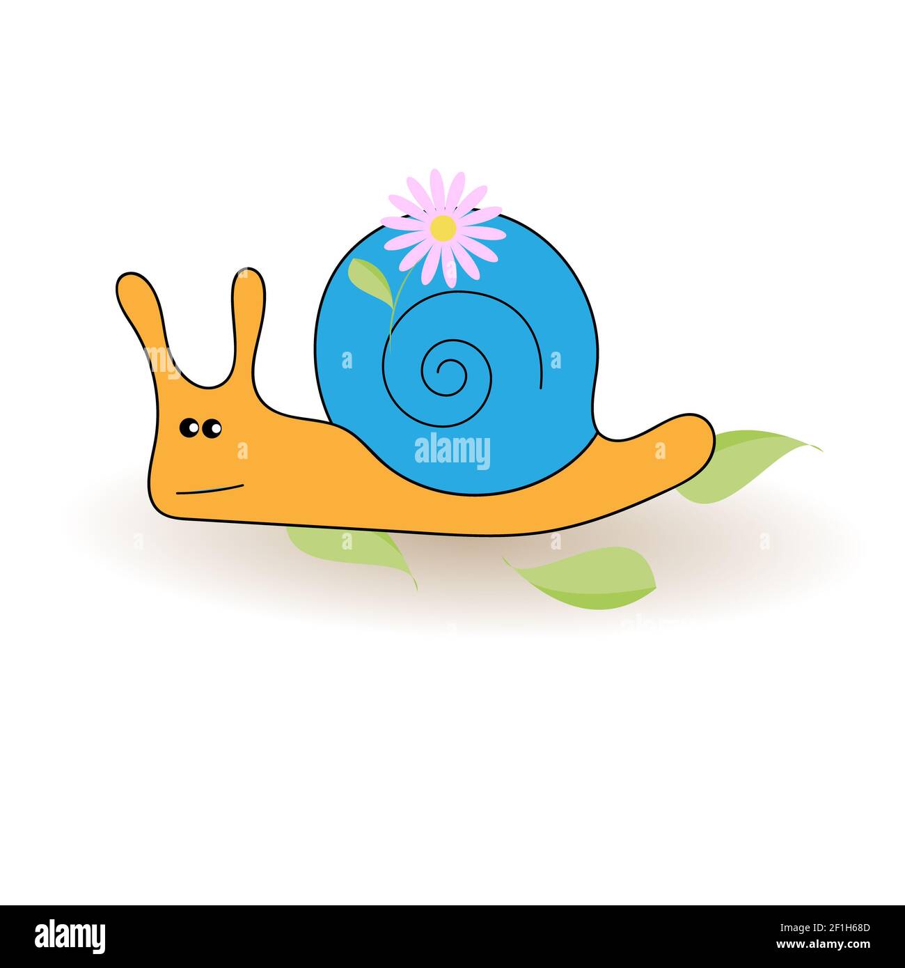 Snail, vector illustration Stock Photo - Alamy