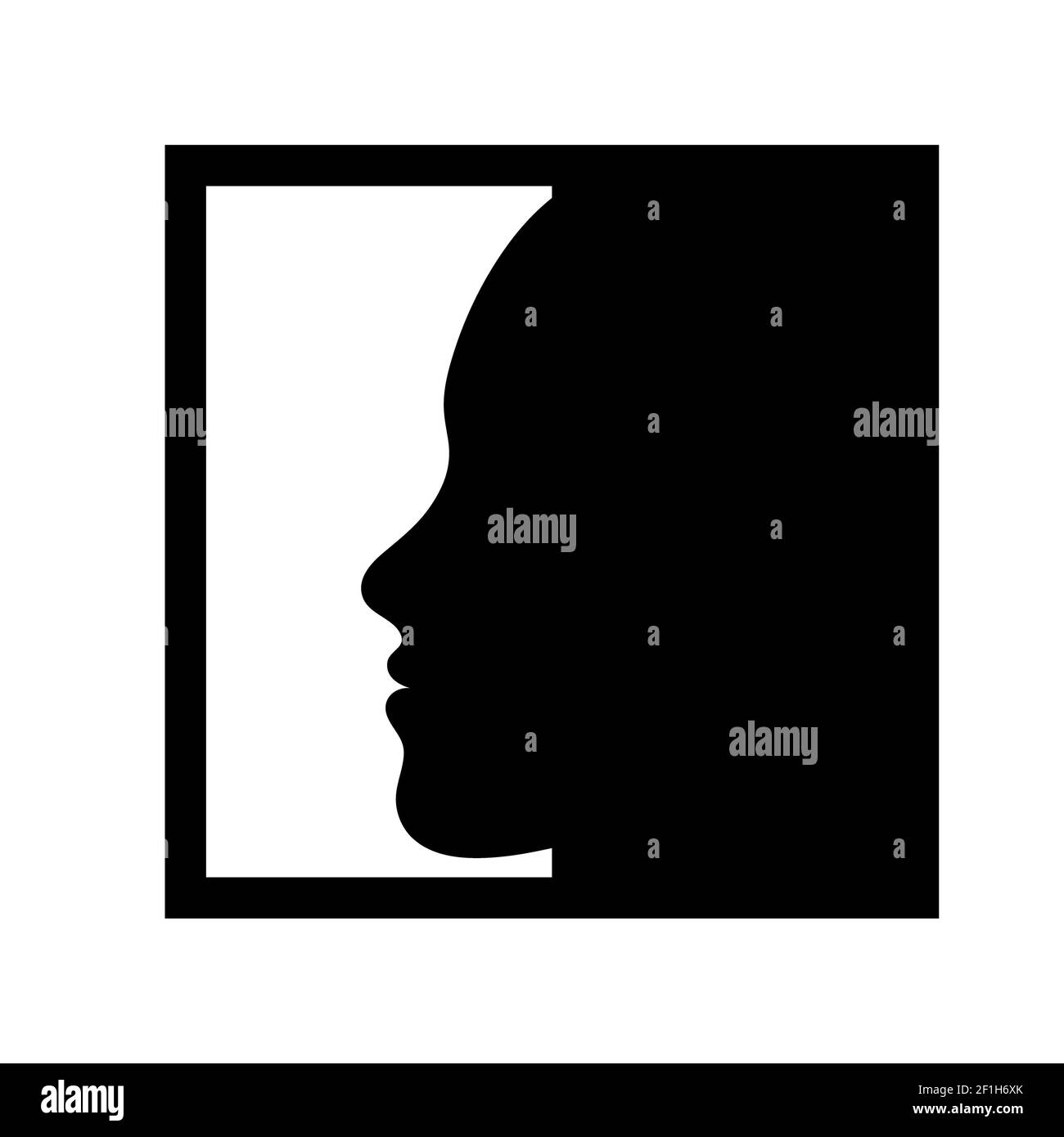 Girl profile face Cut Out Stock Images & Pictures - Alamy