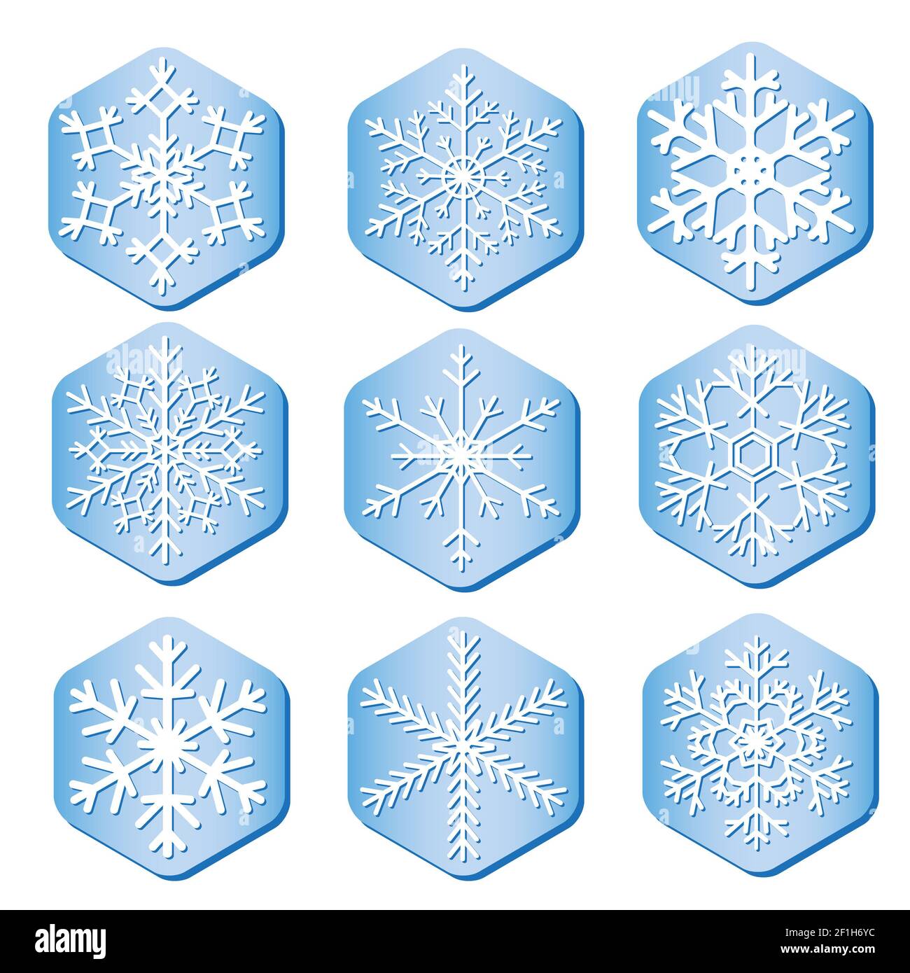Vector snowflakes hi-res stock photography and images - Alamy