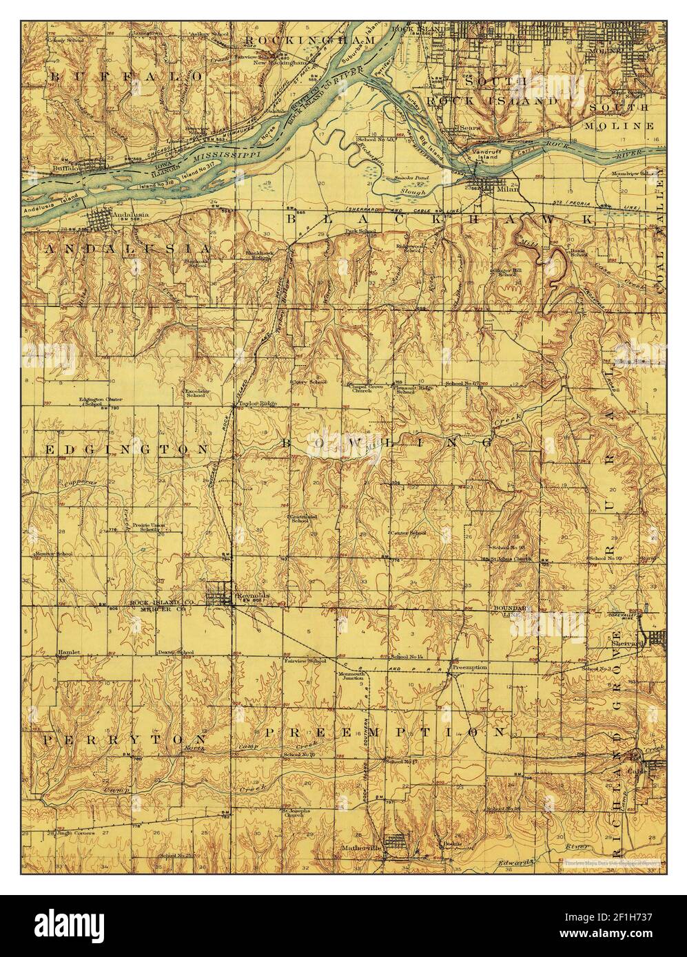 Milan, Illinois, map 1912, 1:62500, United States of America by ...