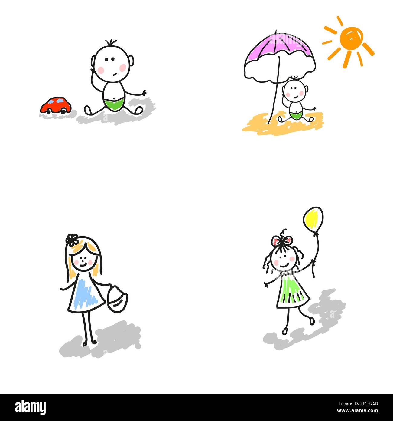 Vector cartoon children Cut Out Stock Images & Pictures - Alamy