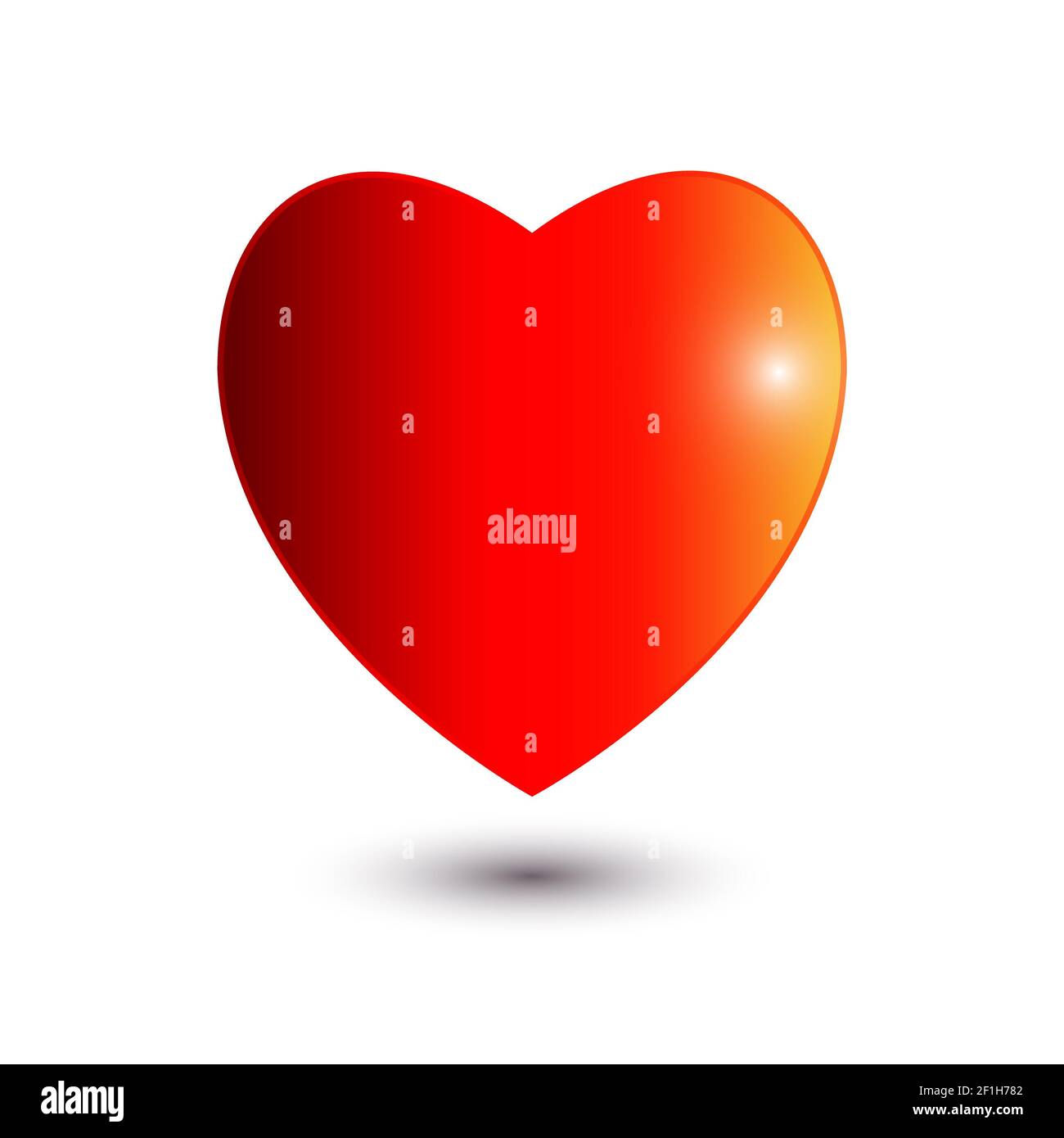 Vector illustration of a red heart - Isolated Stock Photo - Alamy