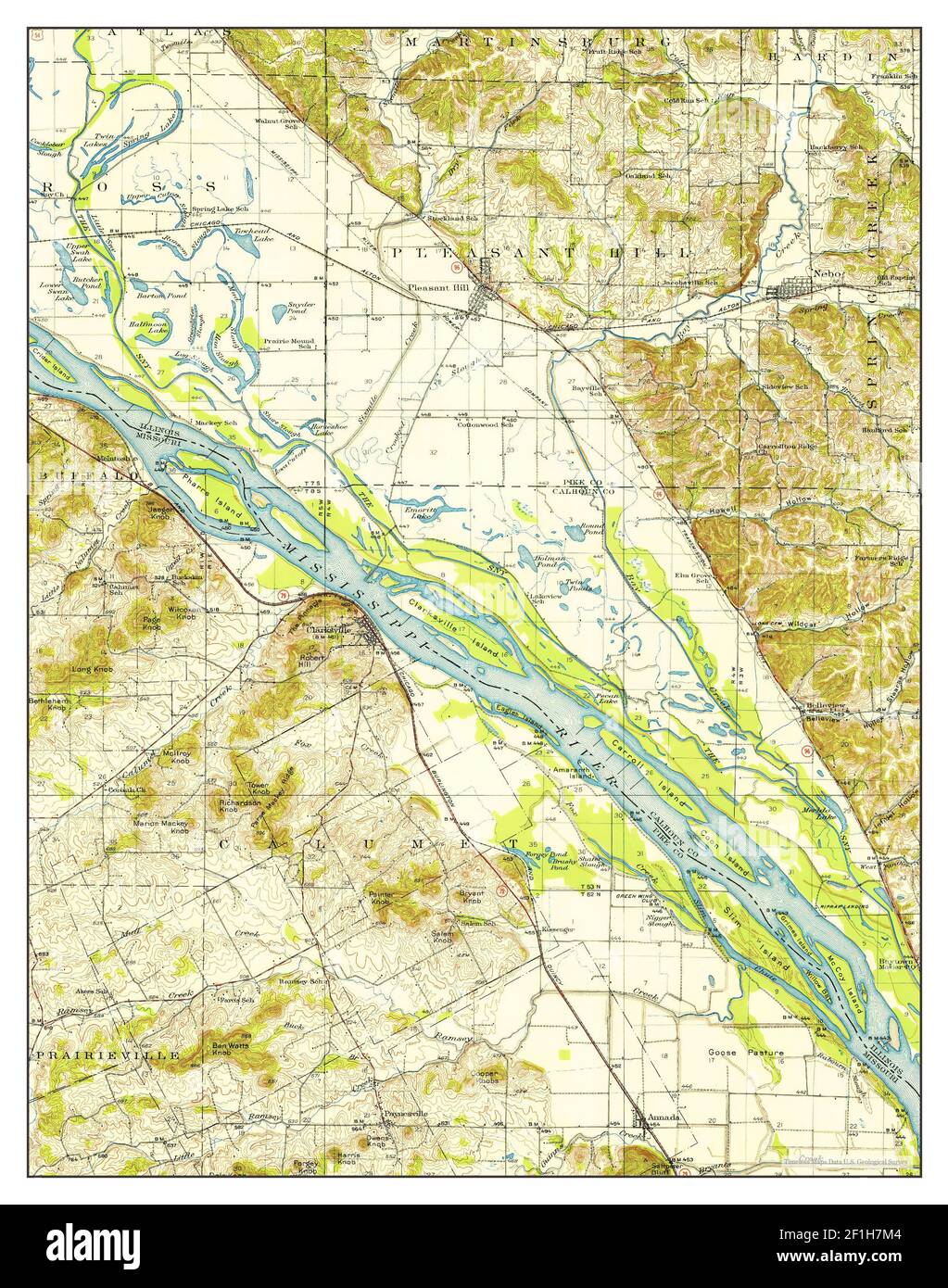Nebo, Illinois, map 1934, 1:62500, United States of America by Timeless ...