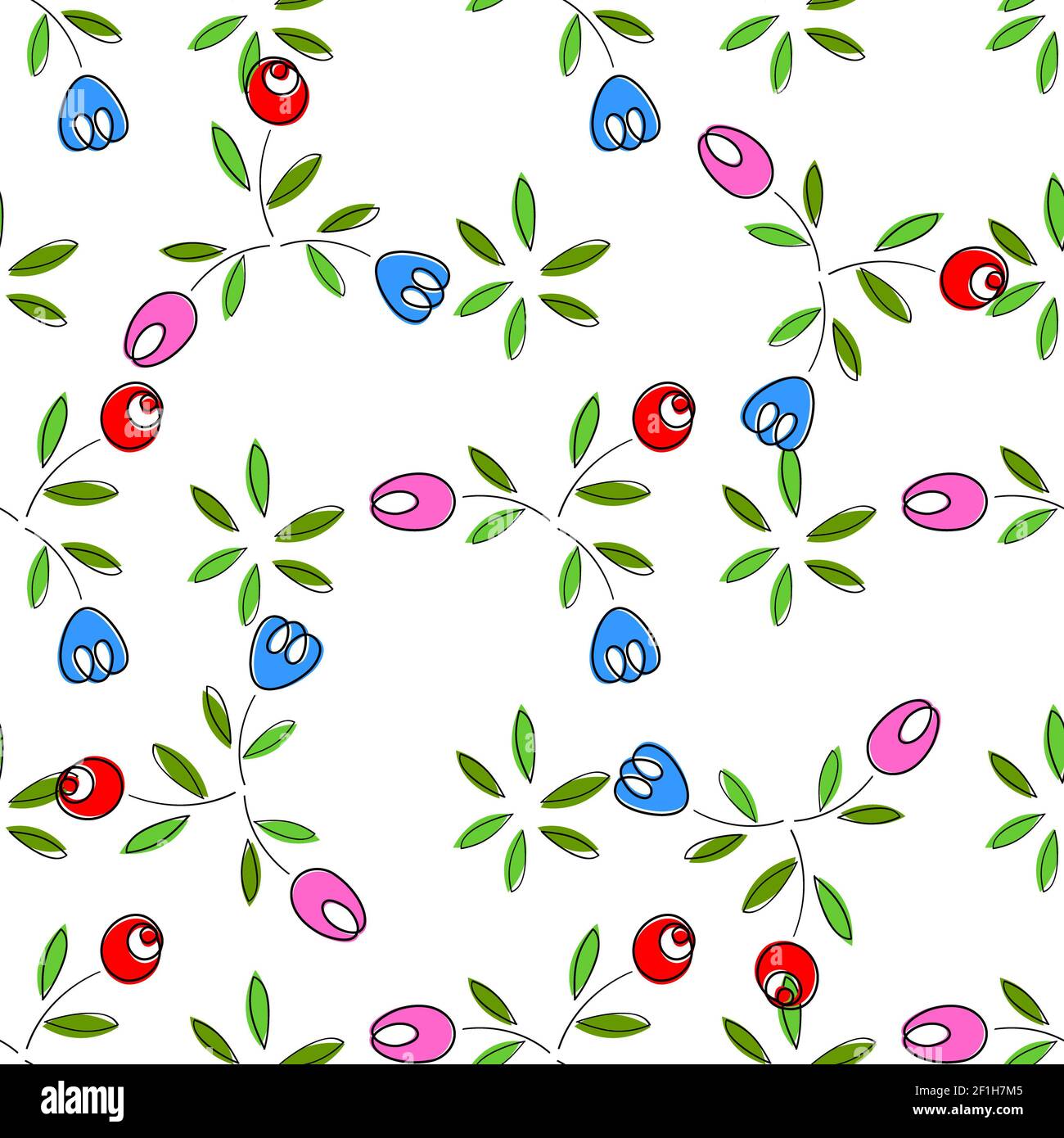 Seamless hand drawn colorful Cut Out Stock Images & Pictures - Alamy