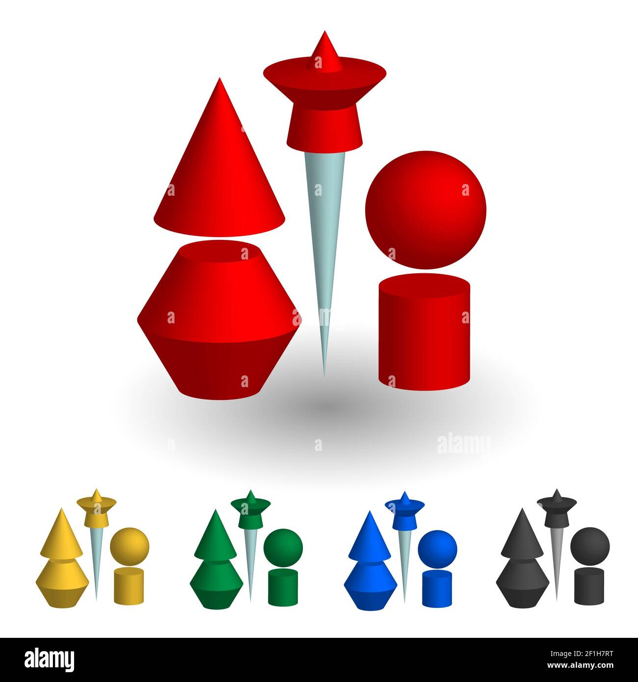 A set of 3D shapes Stock Photo - Alamy