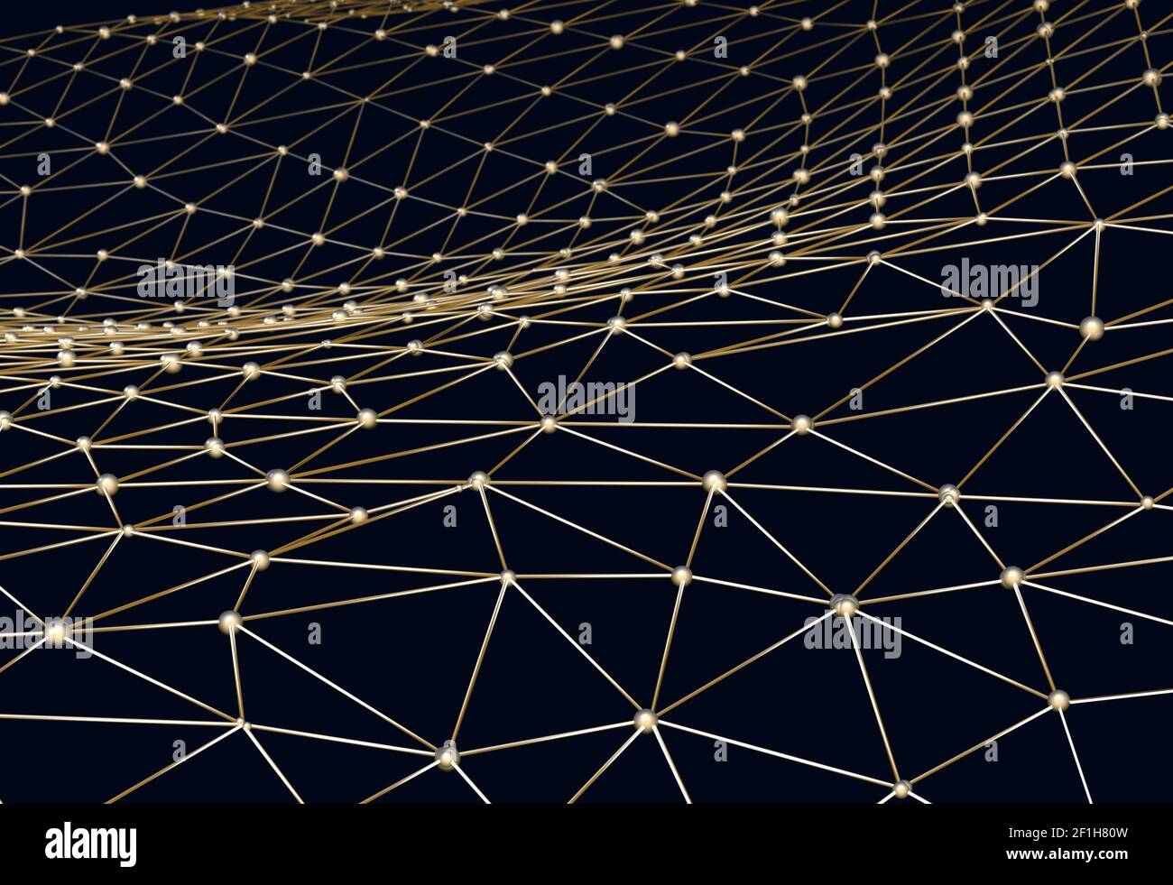 Abstract background of links and connections net nodes 3d illustration ...
