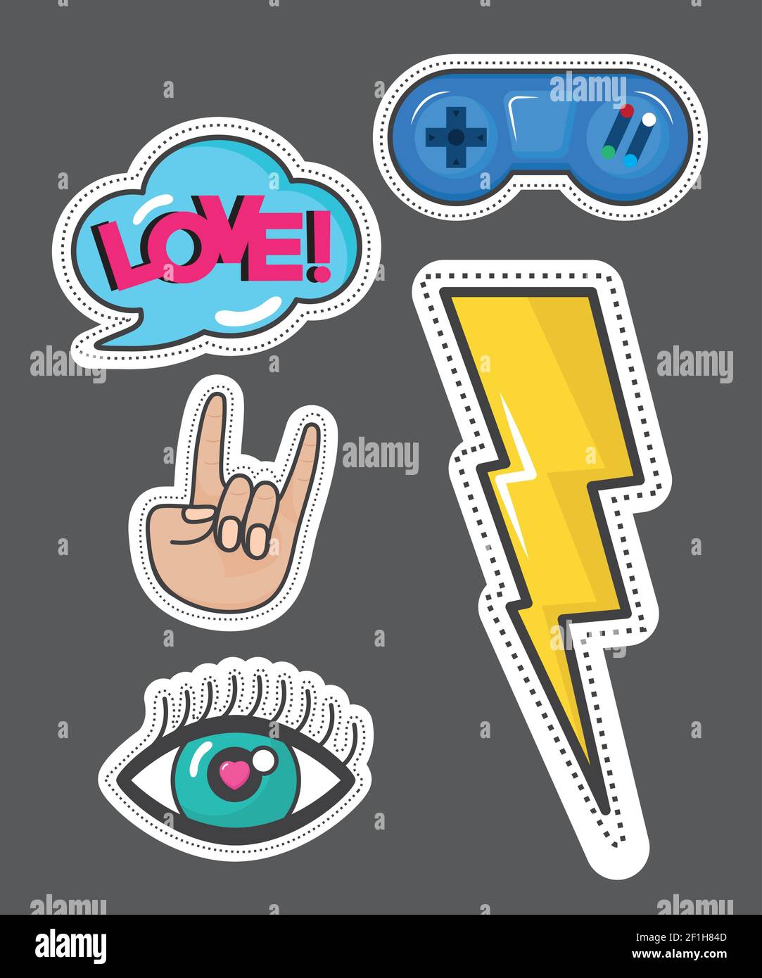 Rock patches Stock Vector Images - Alamy