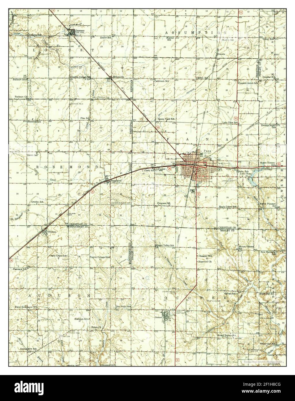 Pana illinois map hi-res stock photography and images - Alamy