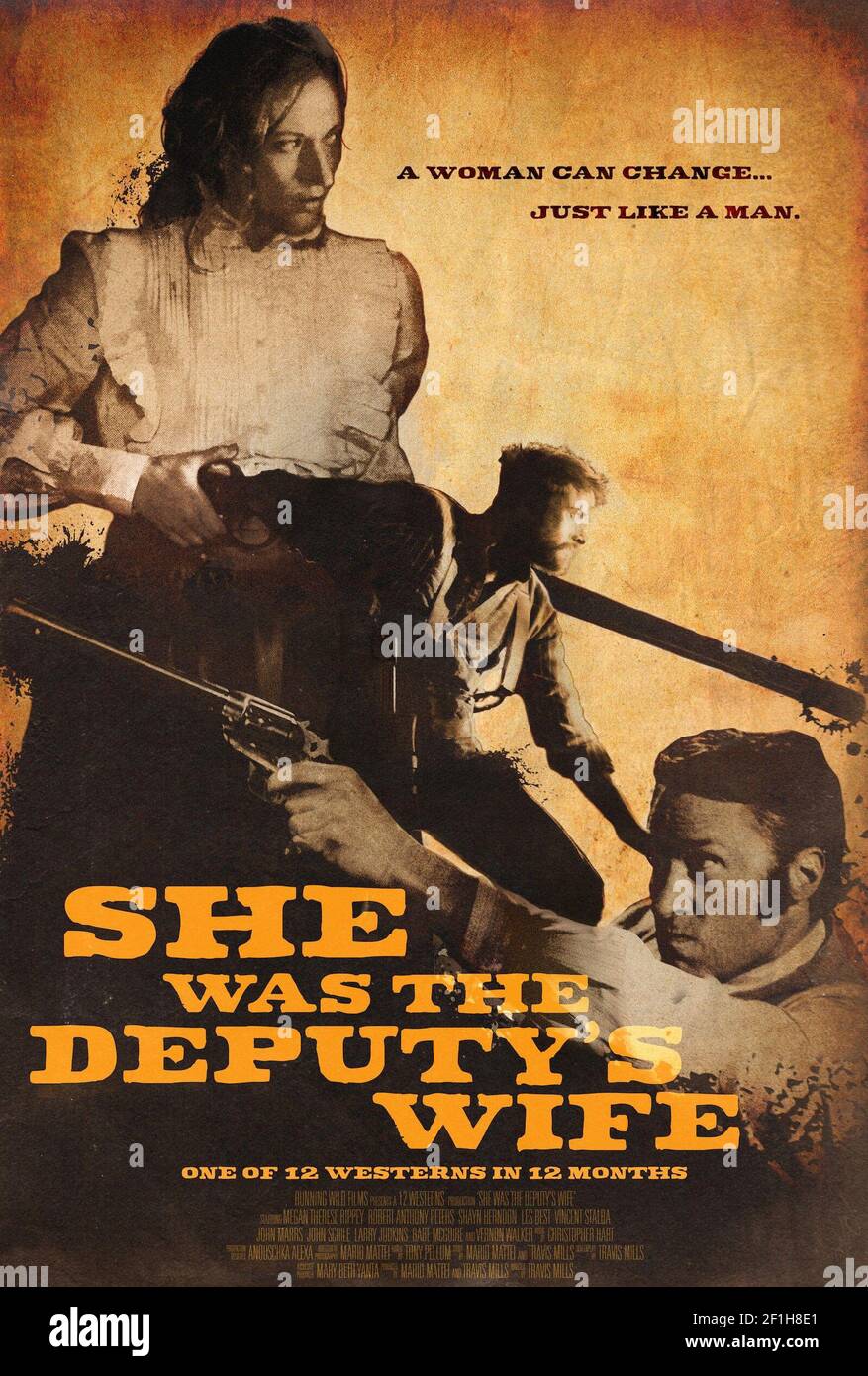 SHE WAS THE DEPUTY'S WIFE, poster, from left: Megan Therese Rippey ...