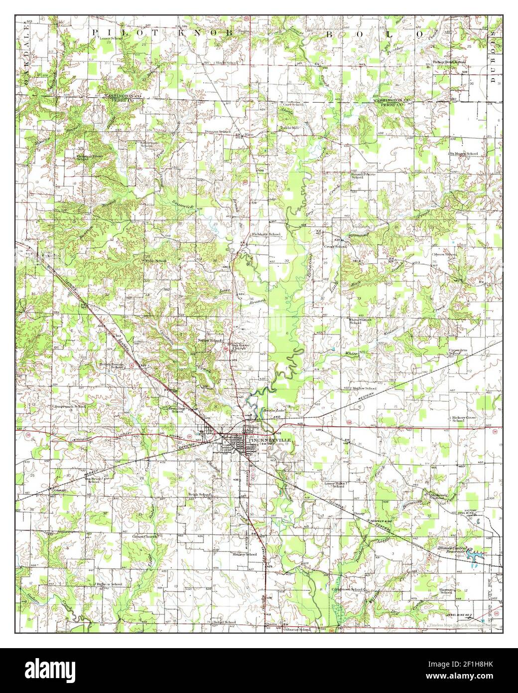 Map of pinckneyville Cut Out Stock Images & Pictures - Alamy