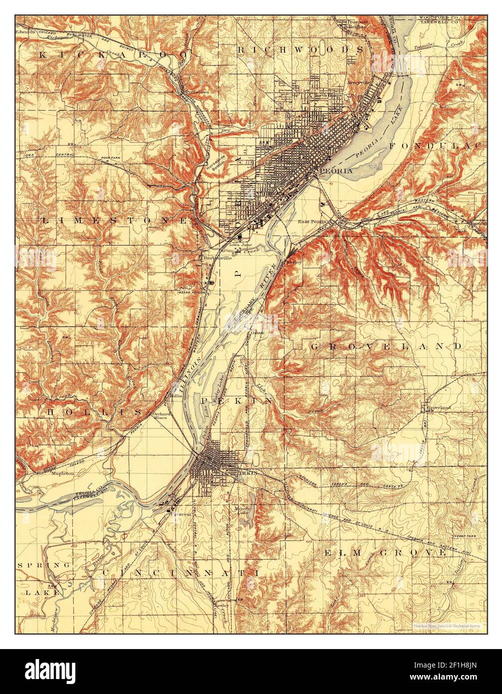 Map of peoria hi-res stock photography and images - Alamy