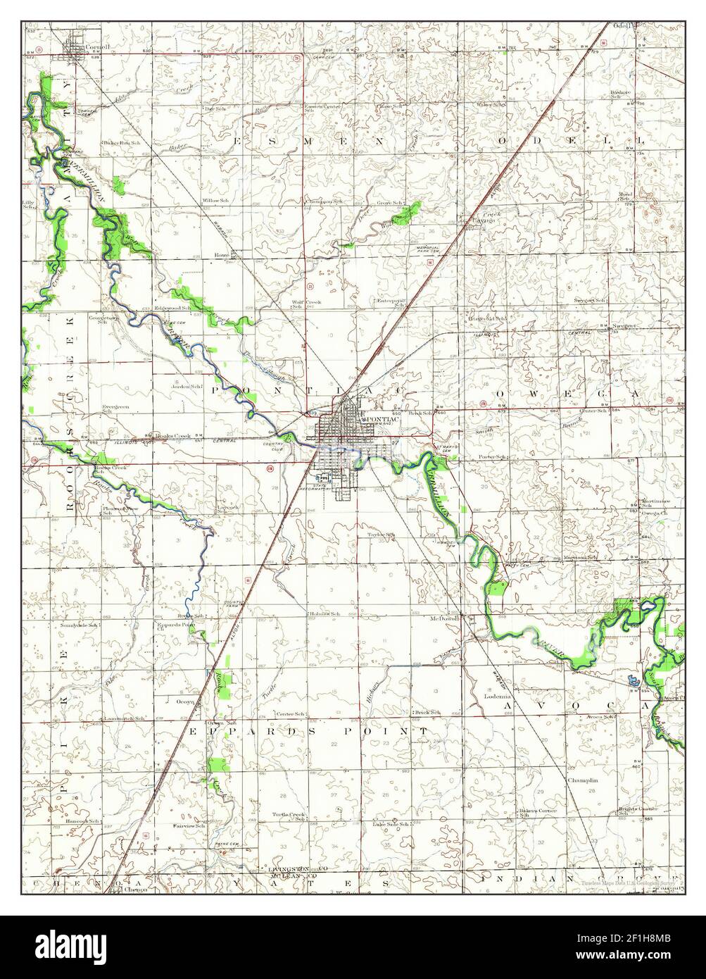 Map of pontiac hi-res stock photography and images - Alamy