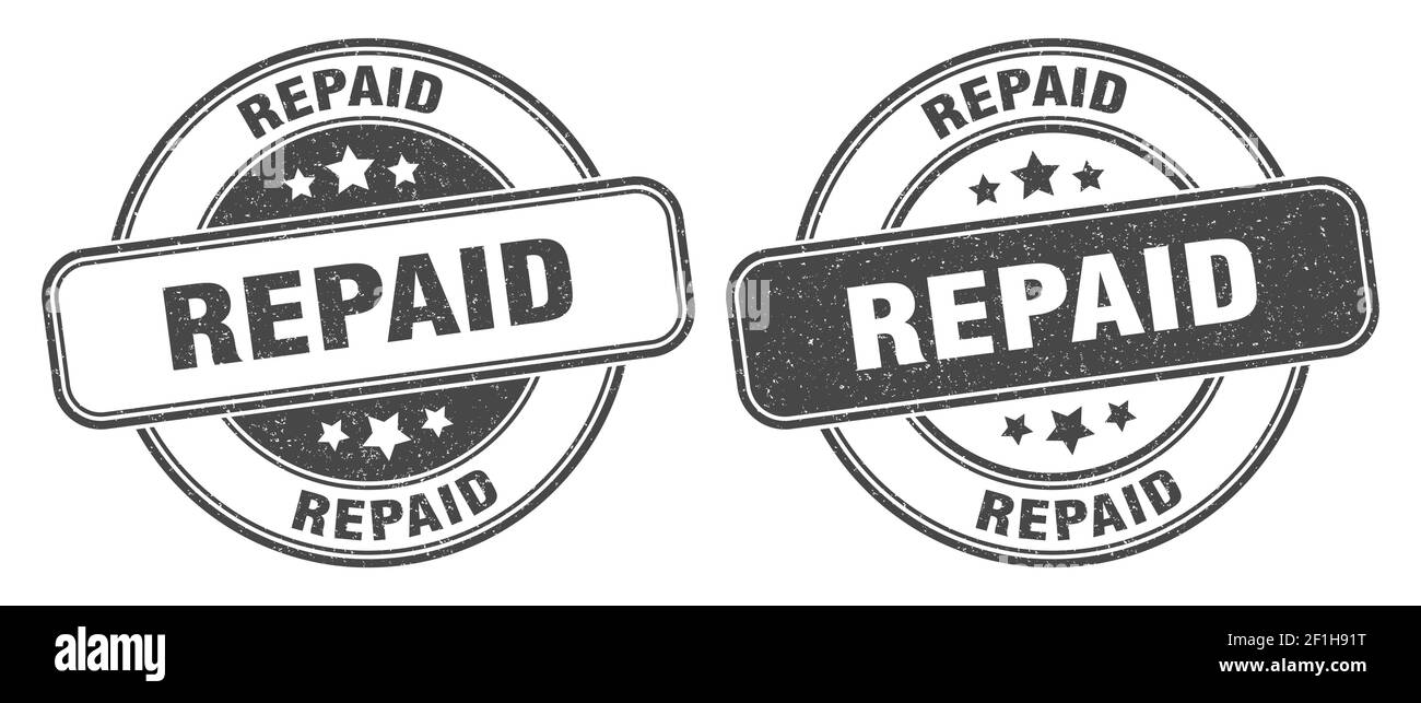 repaid stamp. repaid sign. round grunge label Stock Vector Image & Art ...
