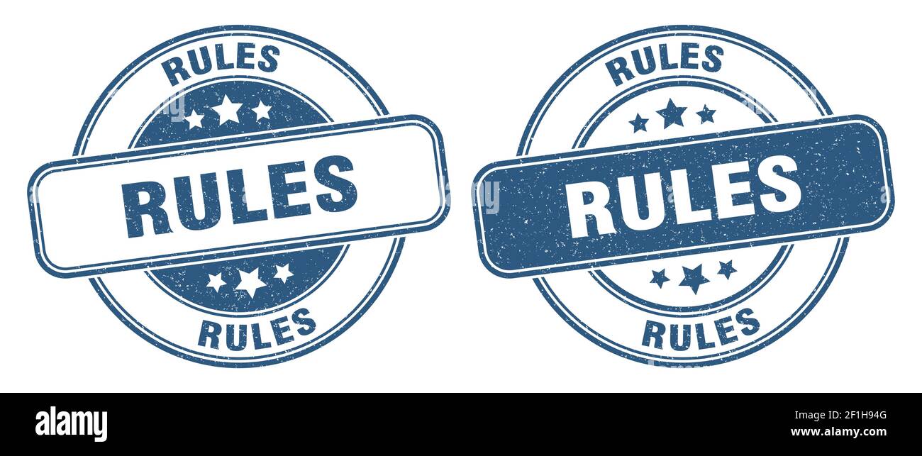 rules stamp. rules sign. round grunge label Stock Vector Image & Art ...