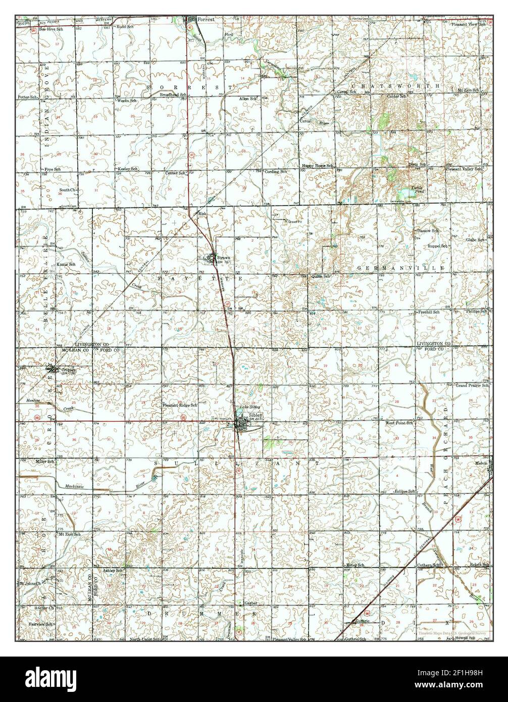 Map of sibley hi-res stock photography and images - Alamy
