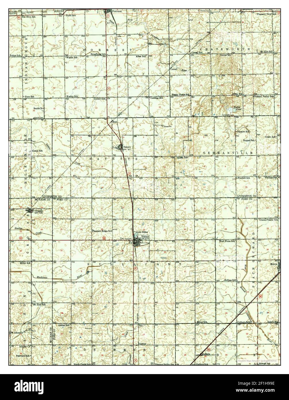 Map of sibley hi-res stock photography and images - Alamy