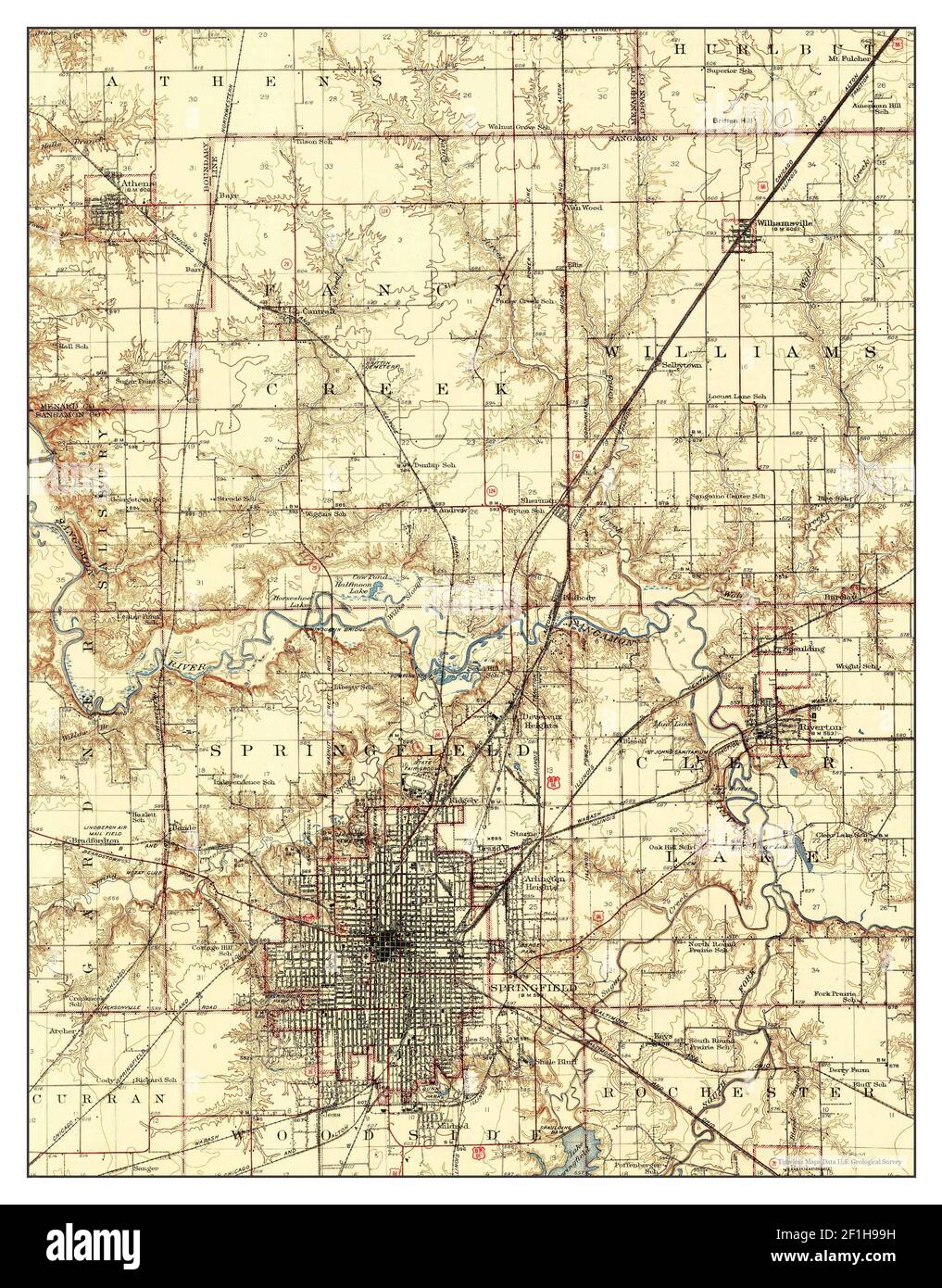 Springfield, Illinois, map 1930, 1:62500, United States of America by ...