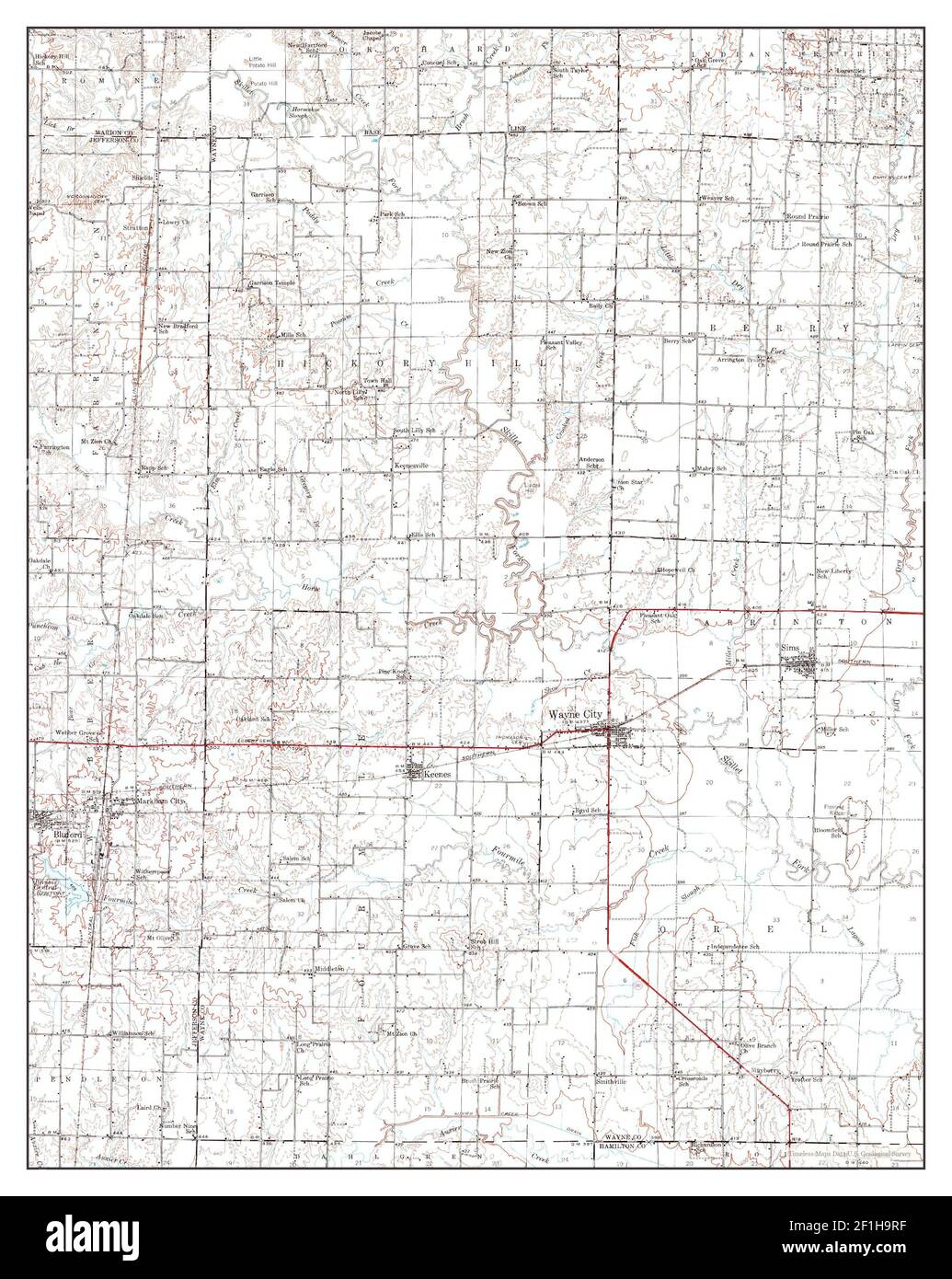 Map of wayne city hi-res stock photography and images - Alamy