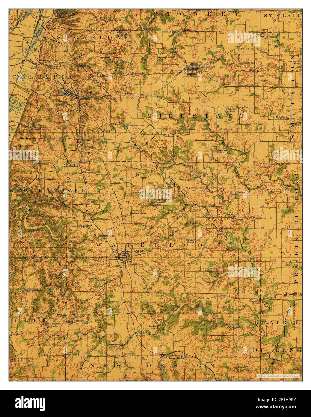 Waterloo, Illinois, map 1913, 1:62500, United States of America by ...